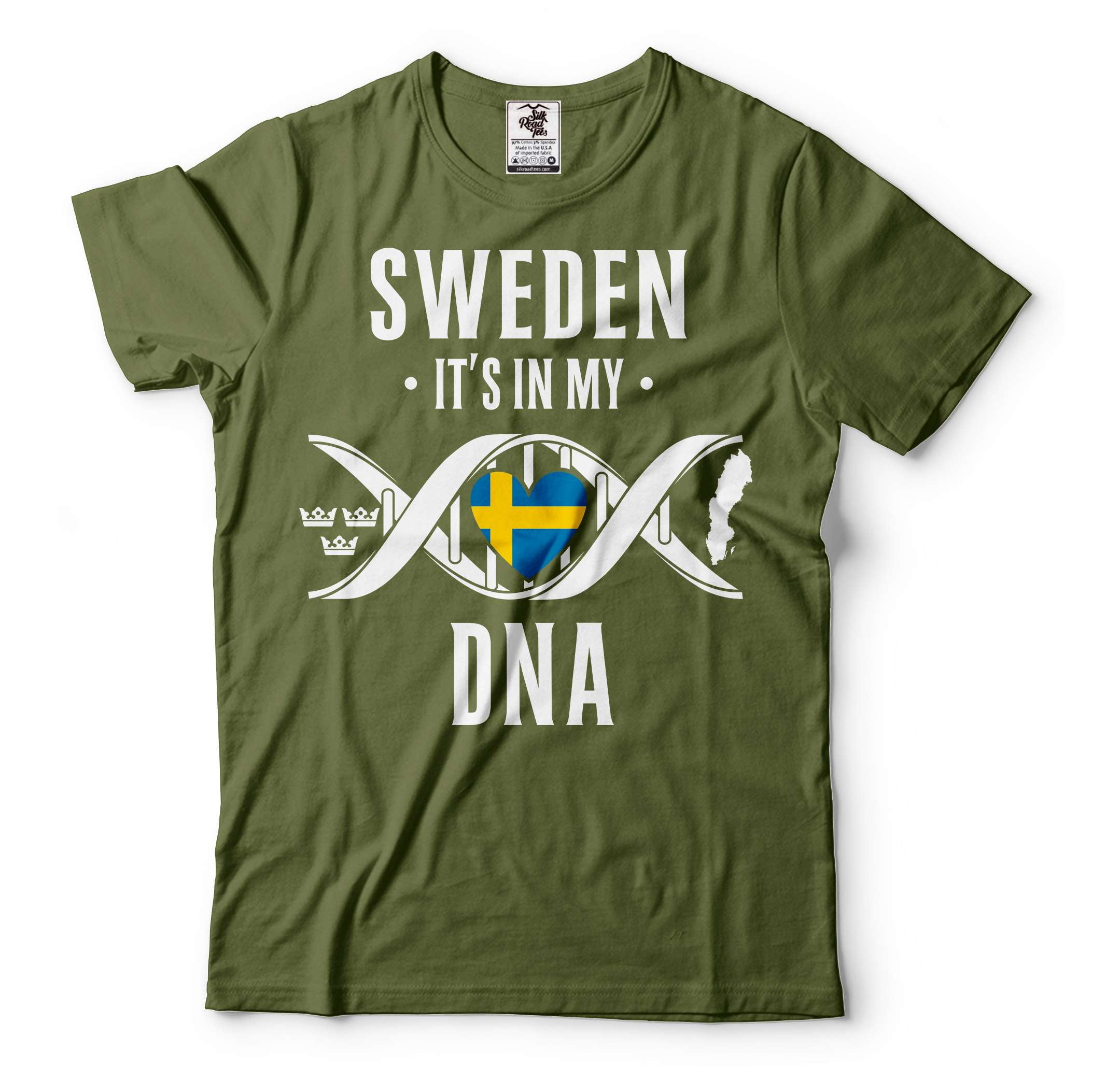 Sweden Patriotic Shirt Sweden Flag Tee Swedish National Tee Sweden DNA ...