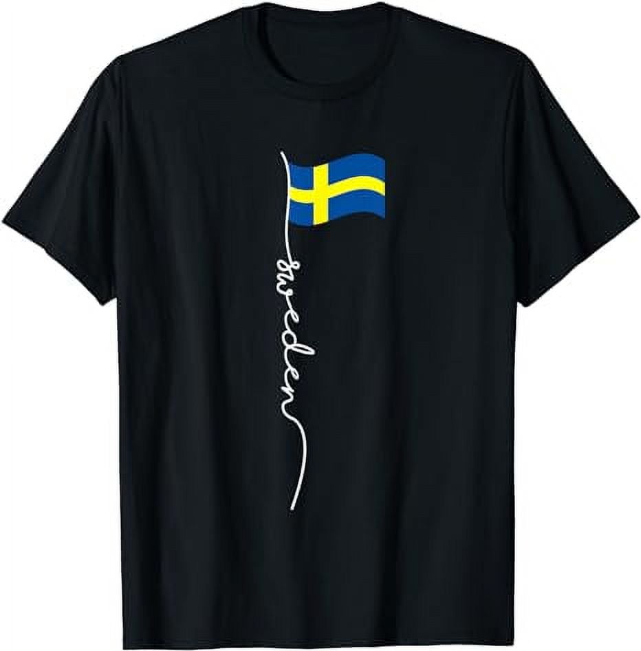 Sweden Signature Flag Pole - Elegant Patriotic Swedish Flag T-Shirt ...