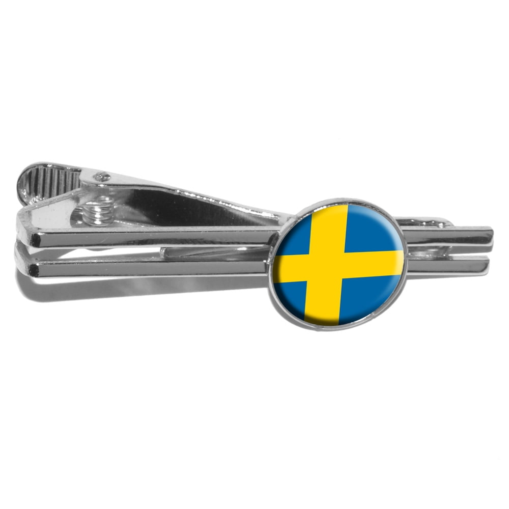 Sweden Swedish Flag Round Tie Clip - Walmart.com