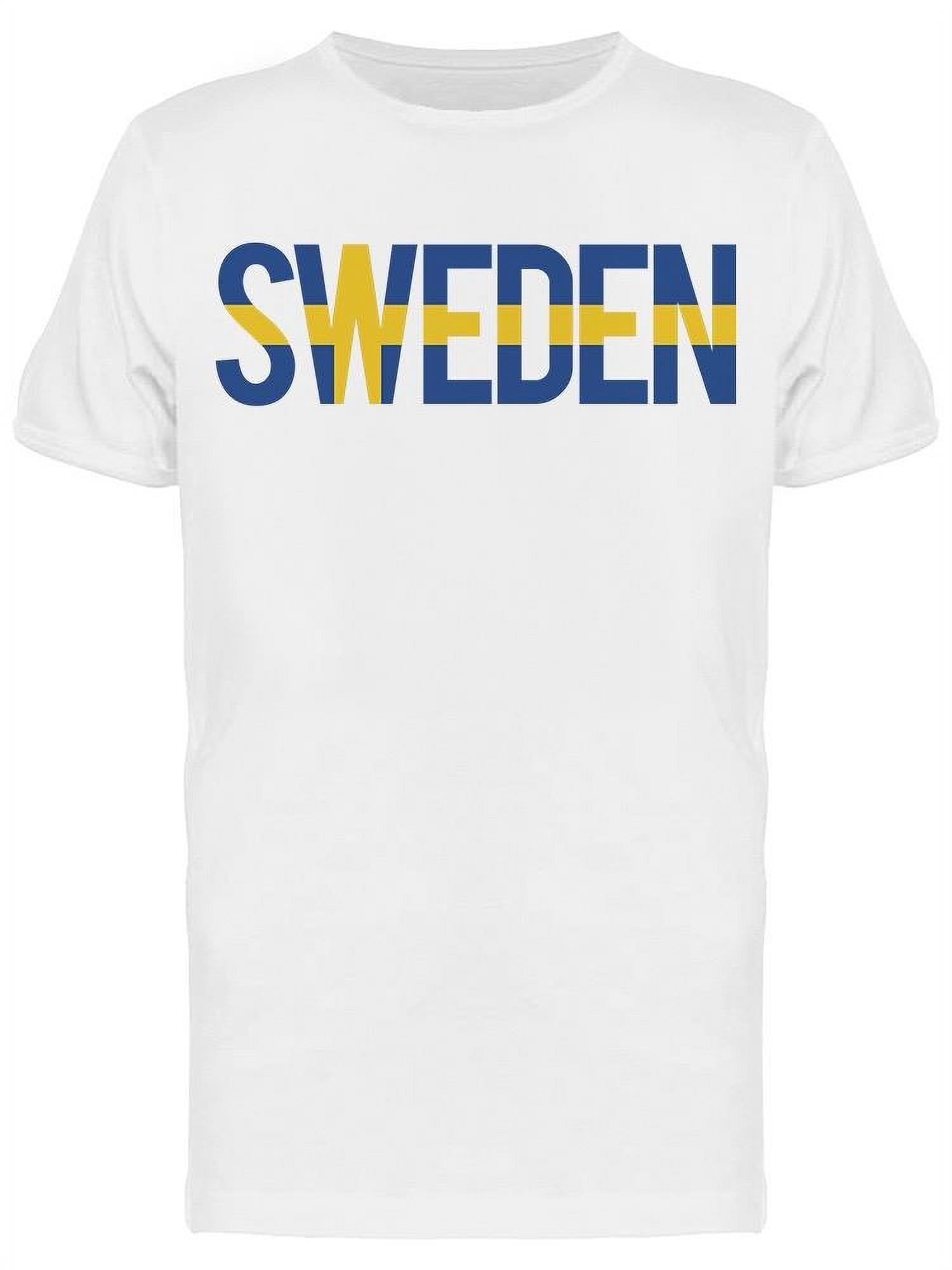 Sweden Text W/Flag Design T-Shirt Men -Image by Shutterstock, Male ...
