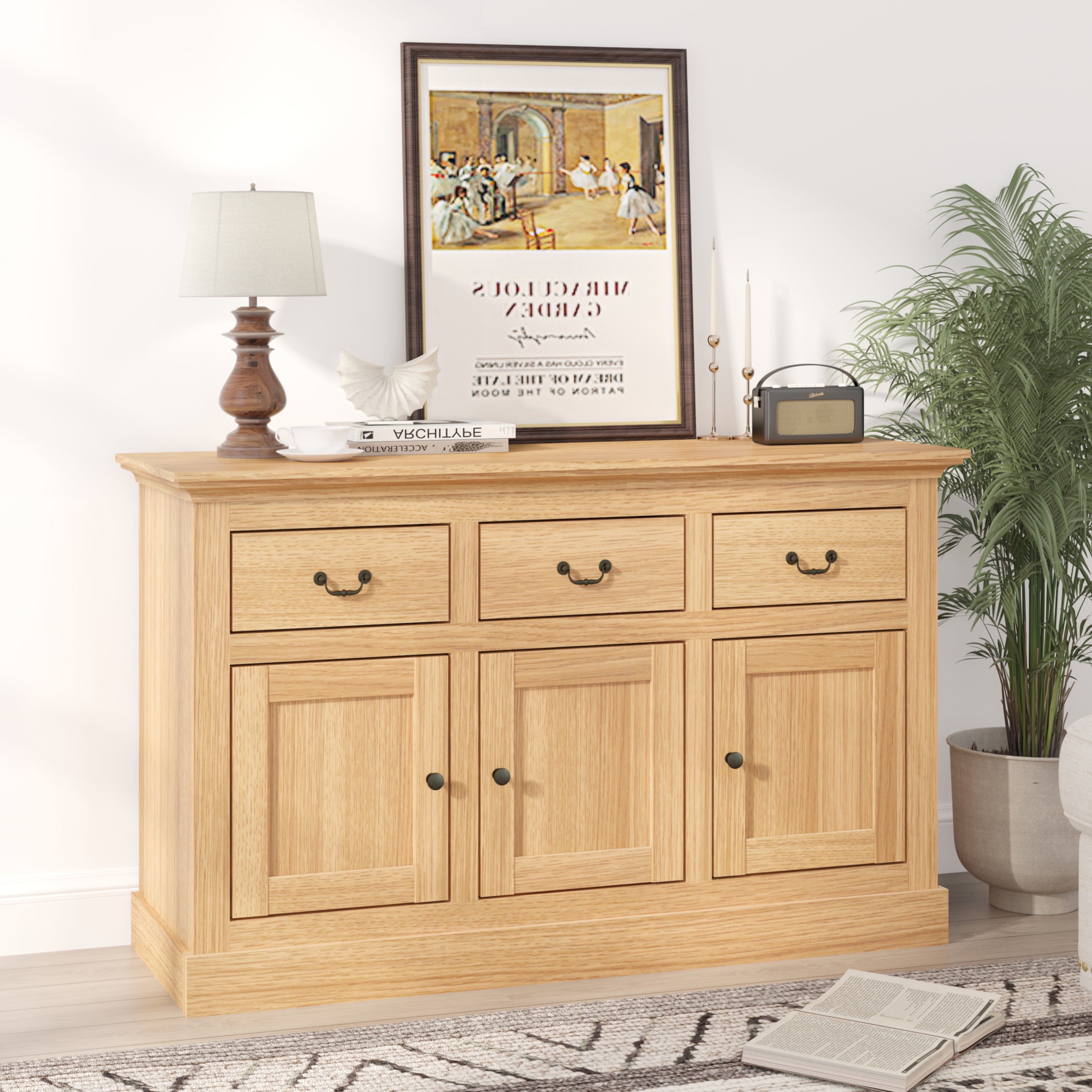 Swedhaus Modern Sideboard Buffet Cabinet, 47.4 Inch Large Storage ...