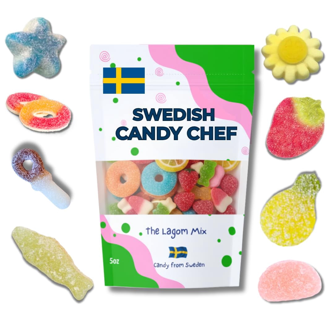 Swedish Candy Chef Lagom AIF9 Mix - Swedish Gummy Candies - Variety ...