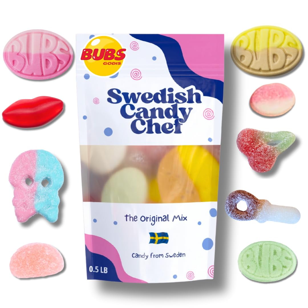 Swedish Candy Chef Mix AIF9 - Bubs Swedish Candy - Variety Pack - Hand Packed in Sweden - .5LB ...