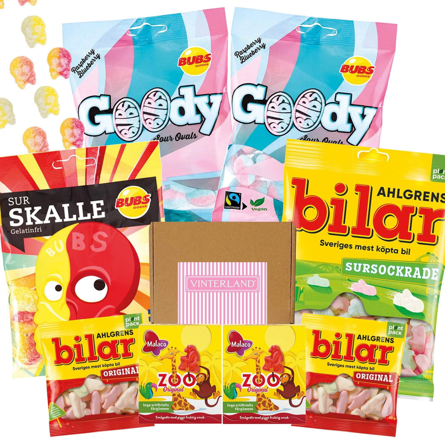 Swedish Candy Mix - Goody MDA05 Bubs Candy Ovals - Skull Candy ...