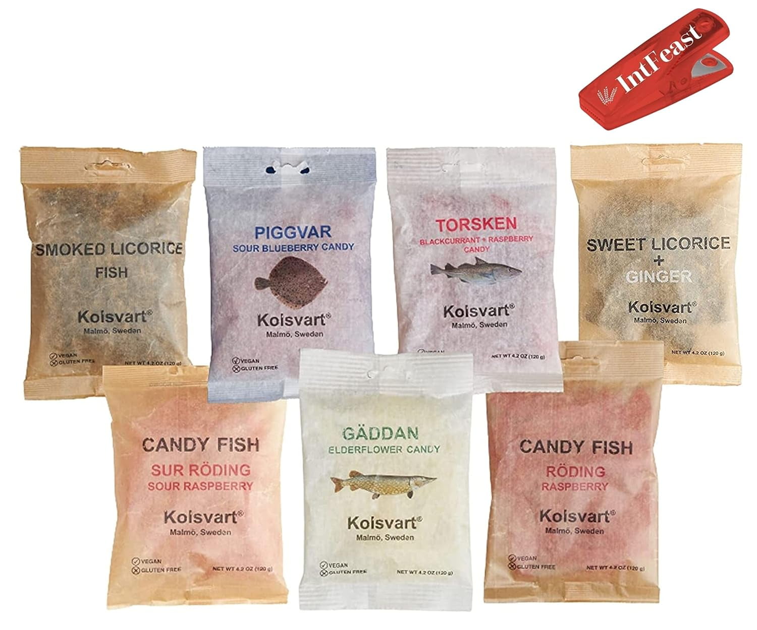 Swedish Candy Variety Pack, 4.2 Ounces - Raspberry, Blackcurrant ...