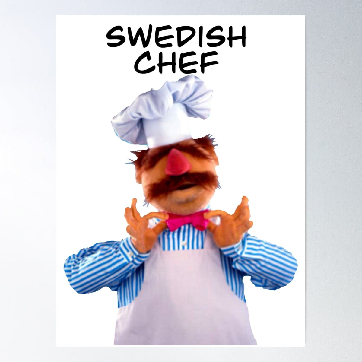 Swedish Chef Muppet Poster Wall Art, Modern Wall Decor For Living Room ...