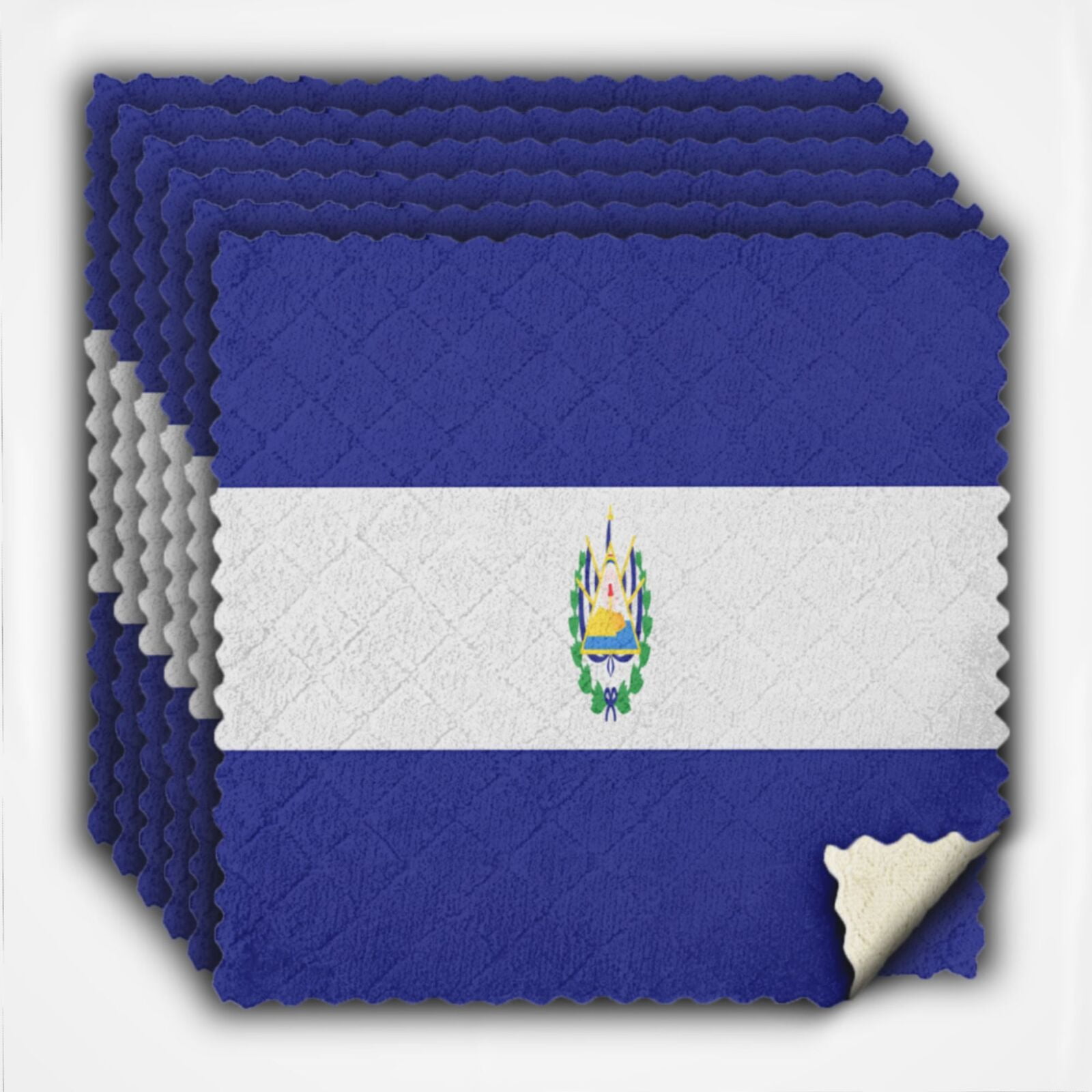 Swedish Dish Cloths, El Salvador Flags Kitchen Dish Towels 6 Pack, Absorbent Reusable Dish ...