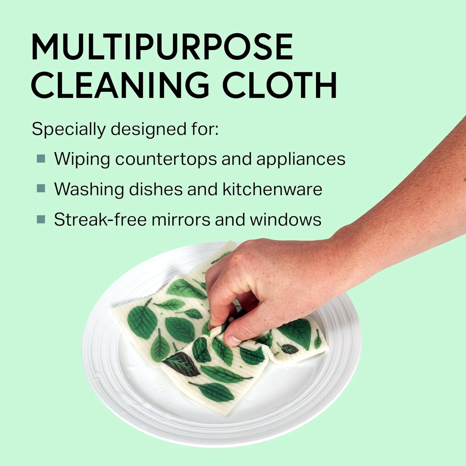 Swedish DishCloths for Kitchen- 10 Pack Reusable Paper Towels Washable ...