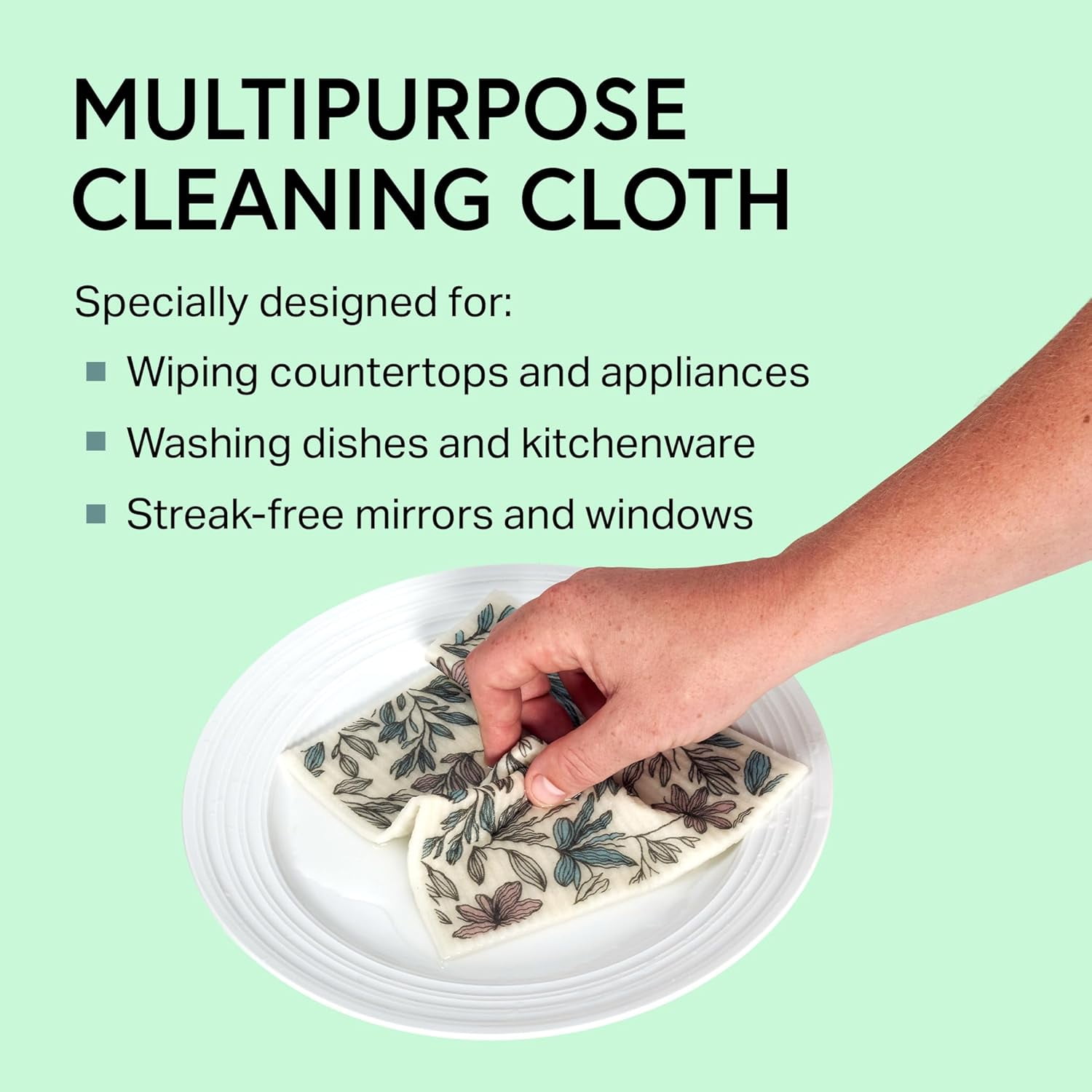 Swedish DishCloths for Kitchen- 10 Pack Reusable Paper Towels Washable ...