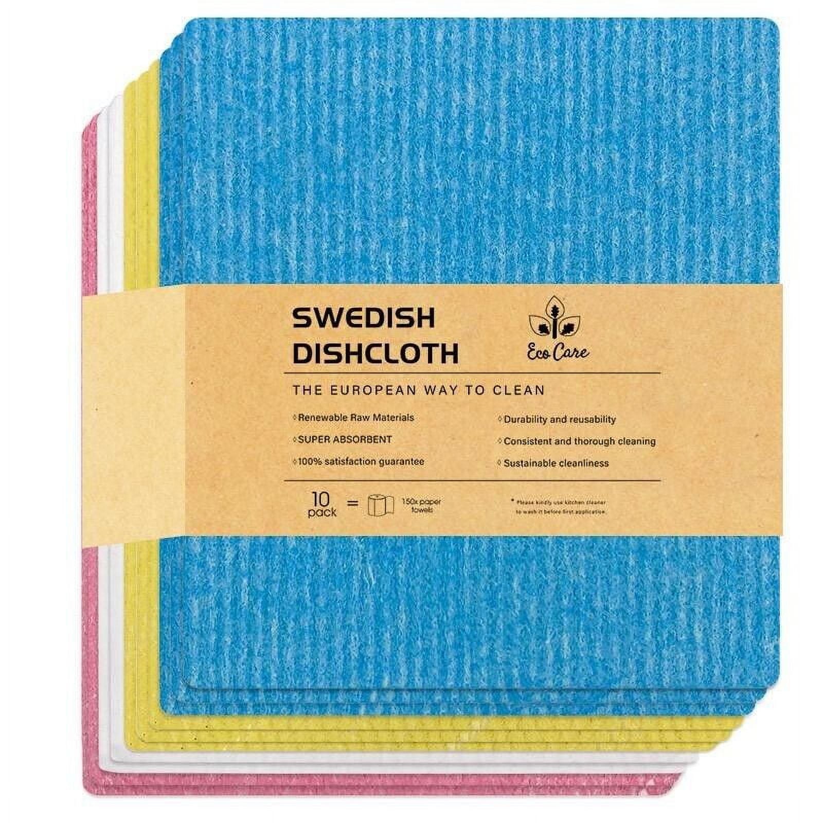 Swedish Dishcloth Cellulose Sponge Cloth Ecofriendly Reusable Pack of ...