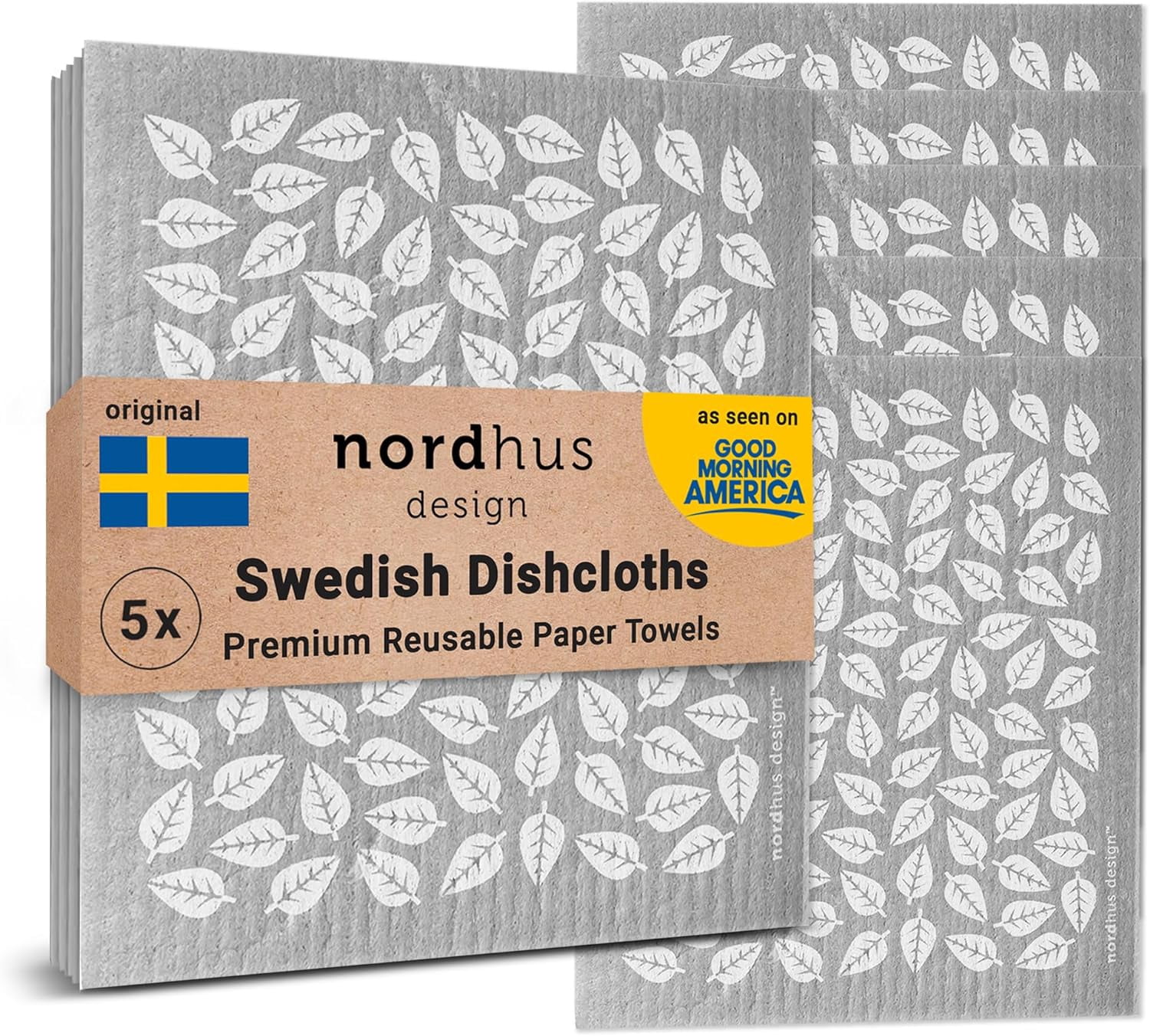 Swedish Dishcloths, 5 Cloths, Made in Sweden - Reusable, Washable ...