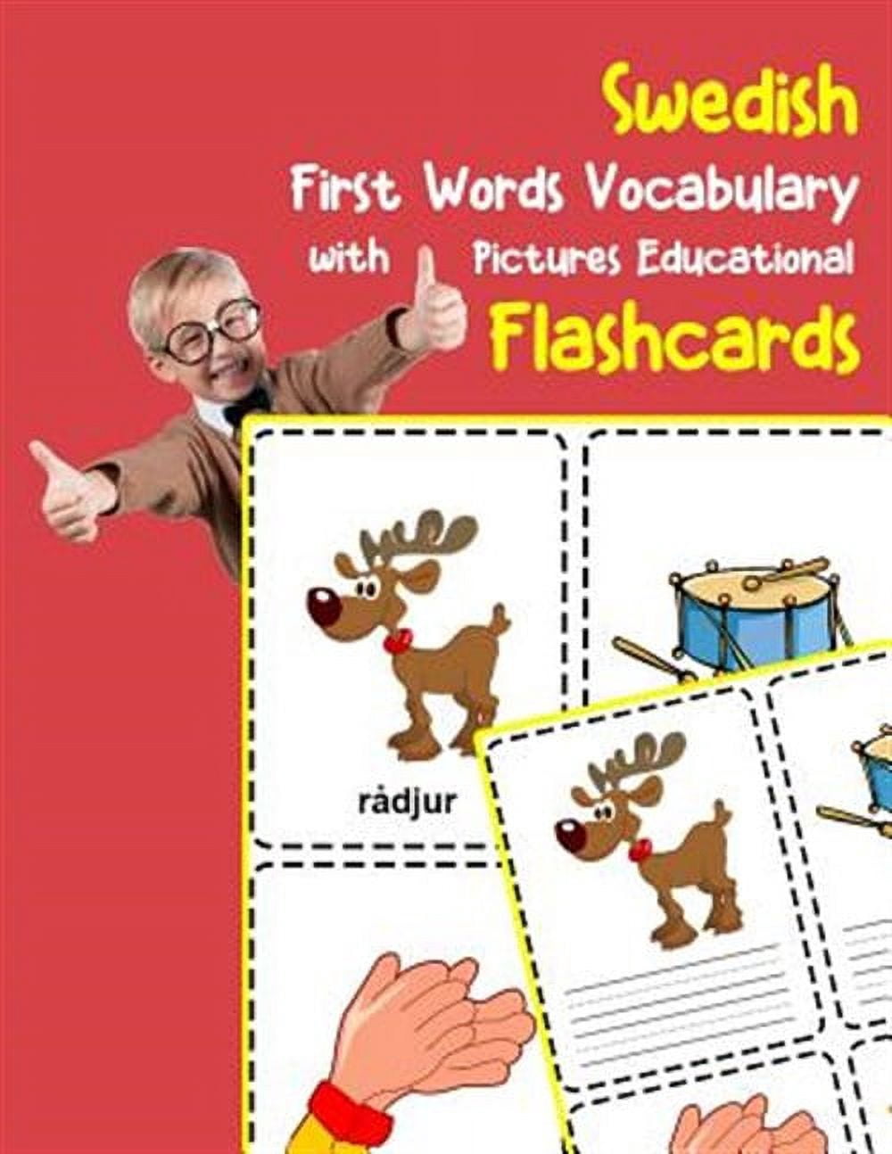 Swedish First Words Vocabulary with Pictures Educational Flashcards ...