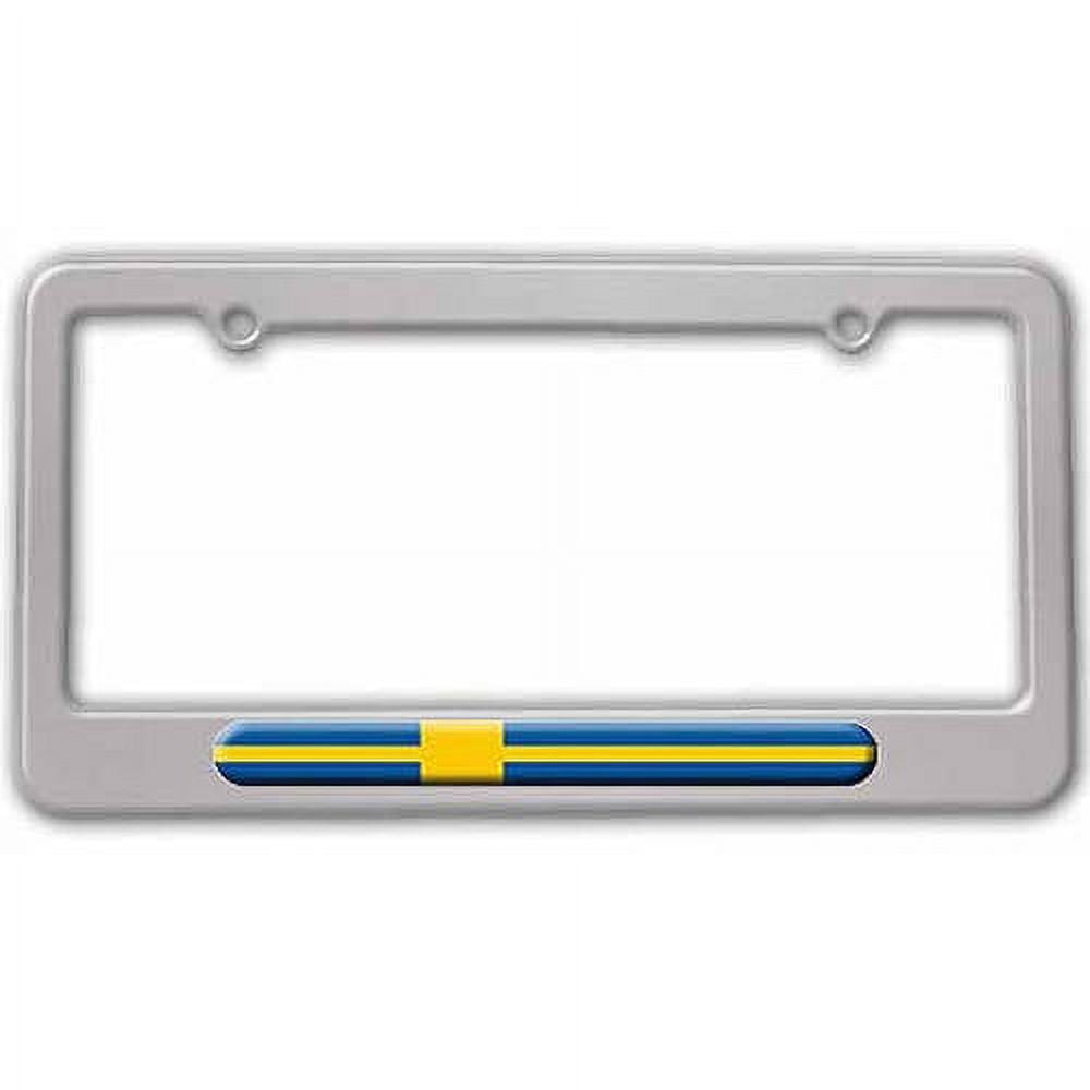 Swedish Flag, Sweden License Plate Tag Frame, Multiple Colors - Walmart.com