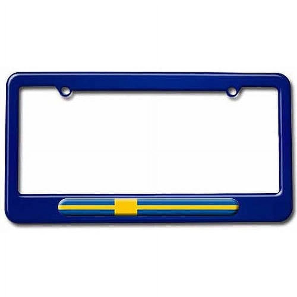 Swedish Flag, Sweden License Plate Tag Frame, Multiple Colors - Walmart.com