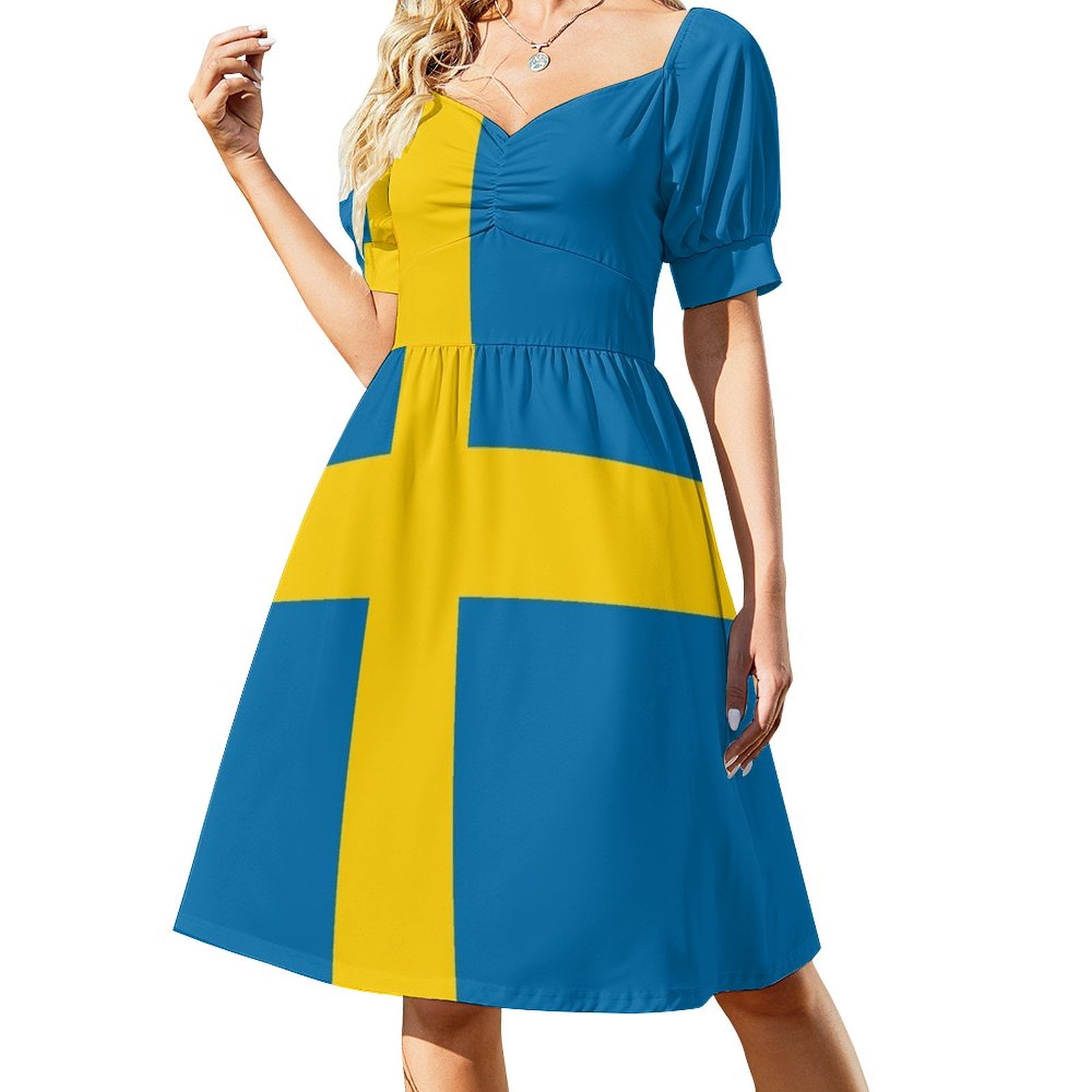 Swedish Flag of Sweden Sleeveless Dress evening dress wedding guest ...