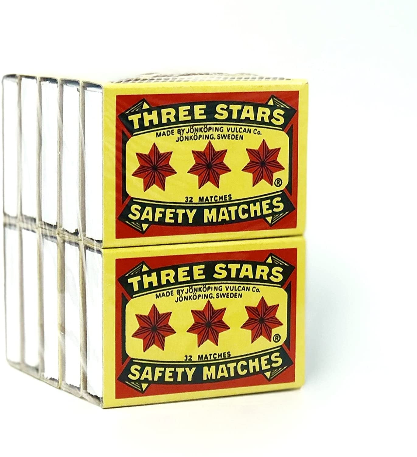 Swedish Match, Three Stars Safety Matches, Strike-On-Box Pocket Matches ...