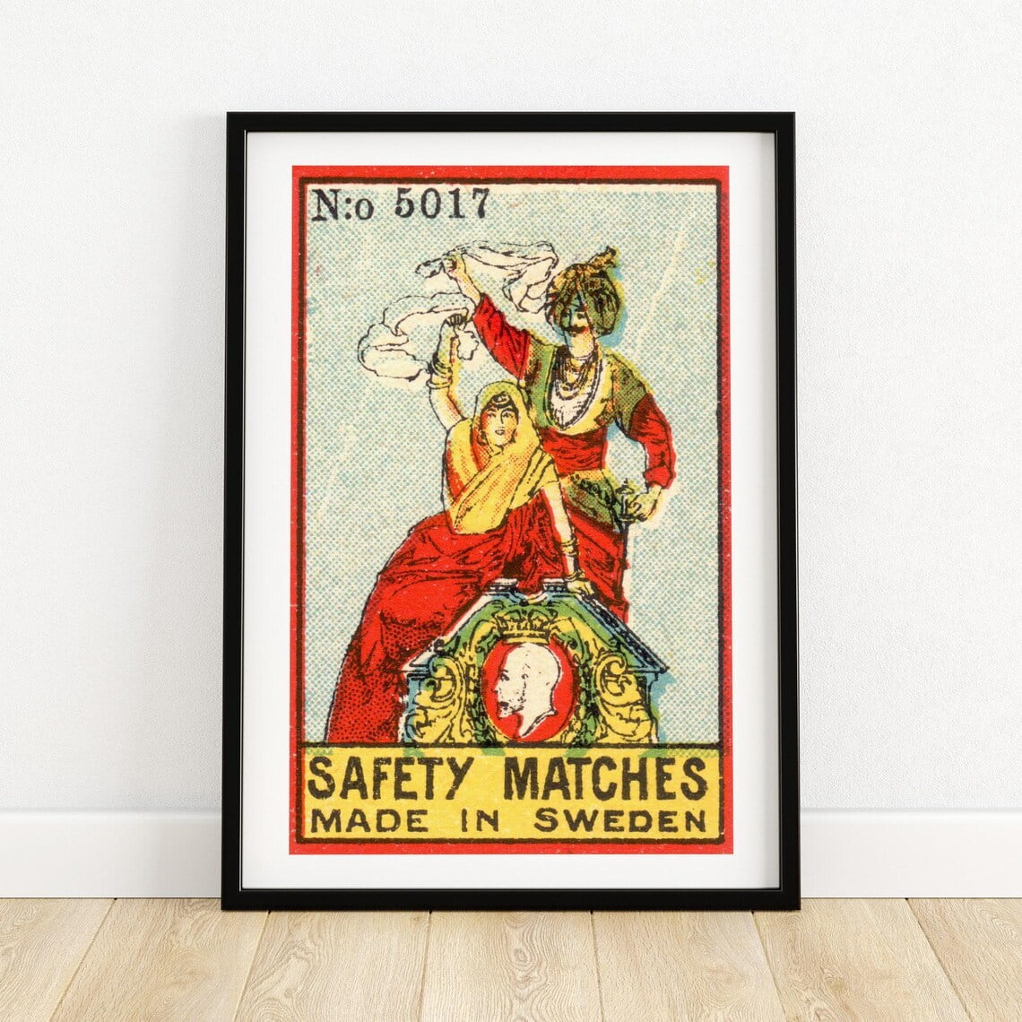 Swedish Matchbox Art Print Vintage Safety Matches Design Retro Home ...
