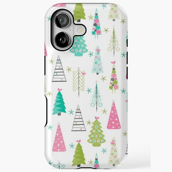 Swedish Minimalist Xmas Tree Case for iPhone 11 12 13 14 15 16 17 Pro ...