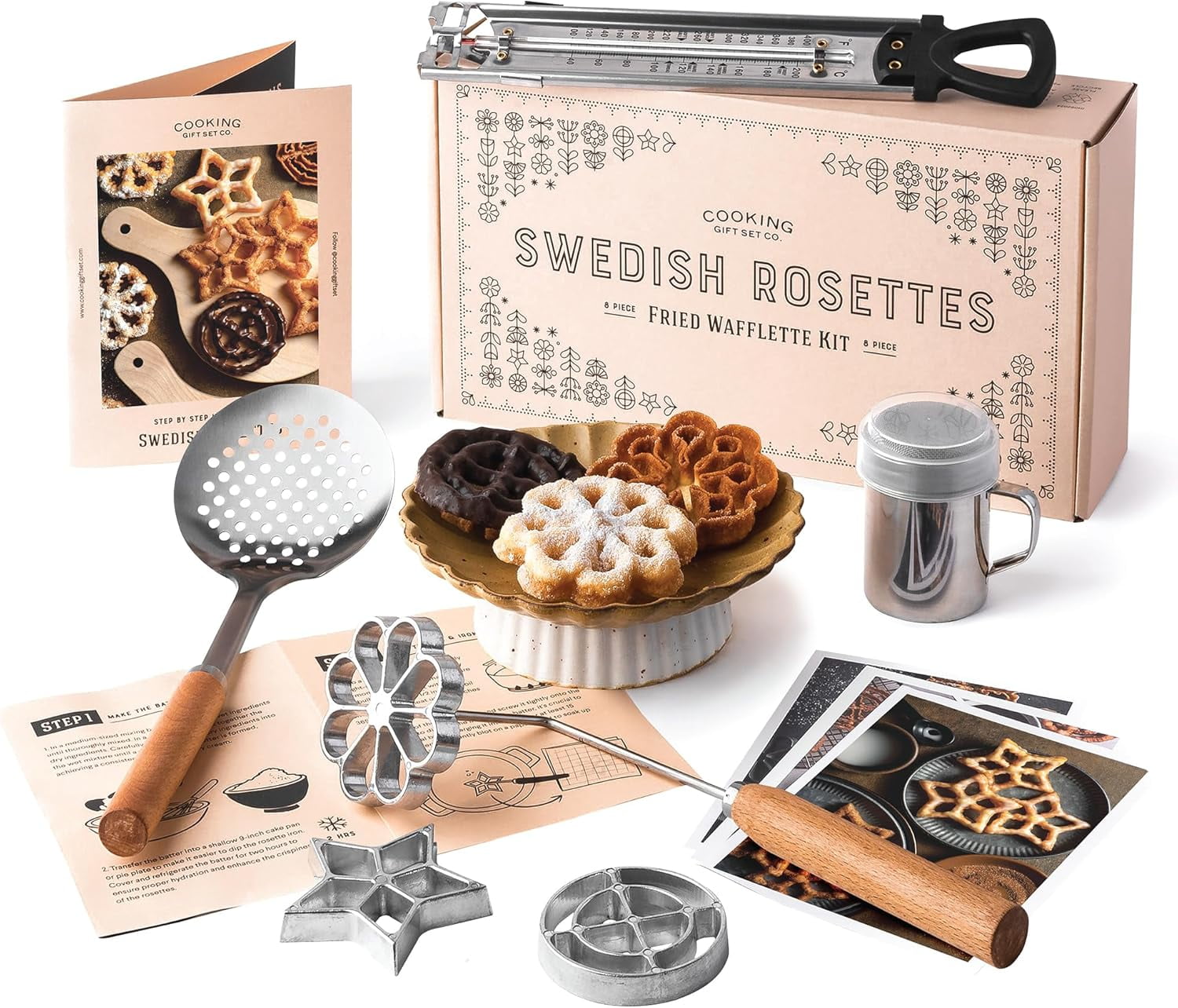 Swedish Rosettes Cooking Gift Set | Bunuelos Mold Baking Gifts for ...