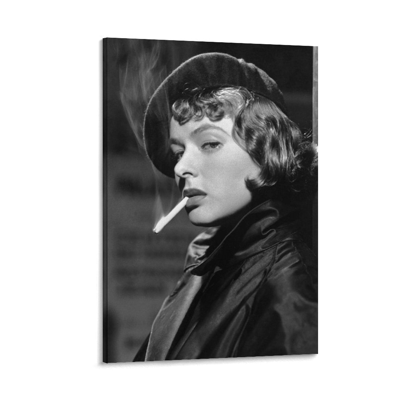 Swedish Television Actresses Ingrid Bergman Smoking Retro Poster ...