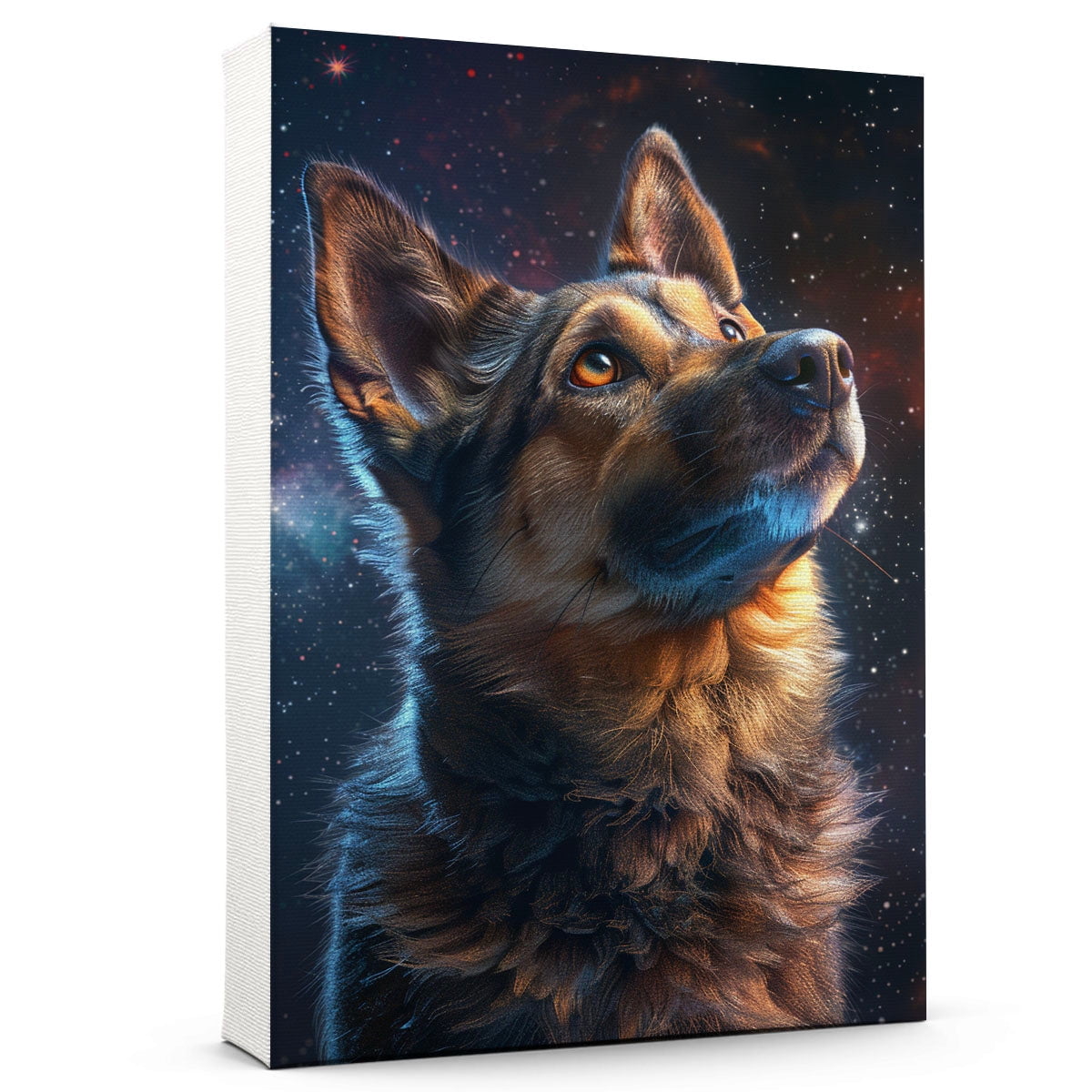 Swedish Vallhund Dog Space Painting Poster Unframe, Swedish Vallhund Dog Canvas Frame Ready to ...