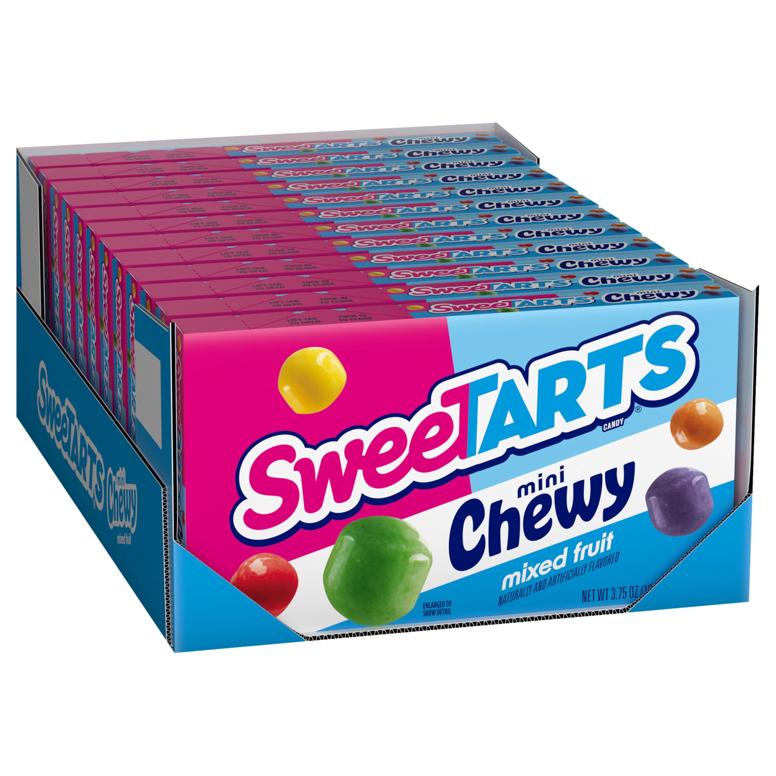 SweeTARTS Mini Chewy, Candy, AIF9 Mixed Fruit, Theater Box, 3.75 oz, 12 ...