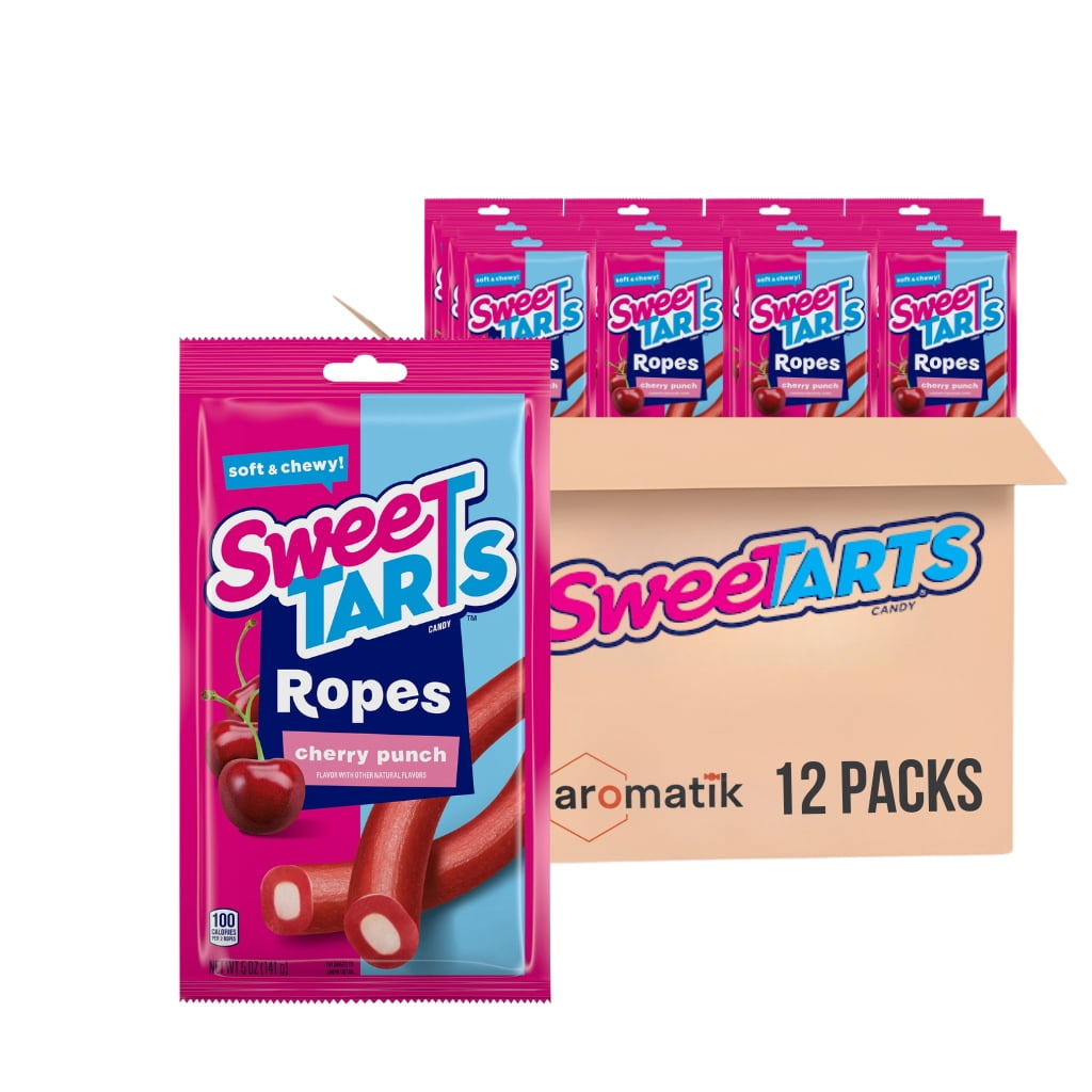SweeTARTS Ropes, Cherry Punch, Soft and Chewy, 5 Oz, Pack of 12 | Sweet ...