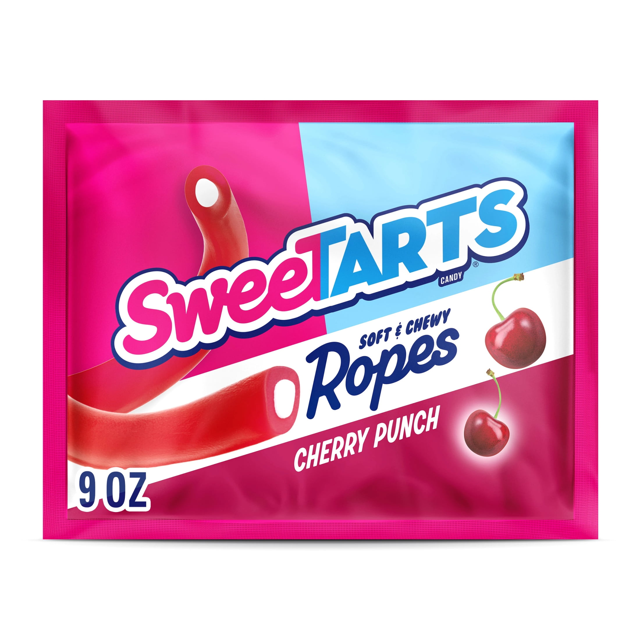 SweeTARTS Ropes, Candy, Cherry Punch, Soft and Chewy, 9 oz - Walmart.com