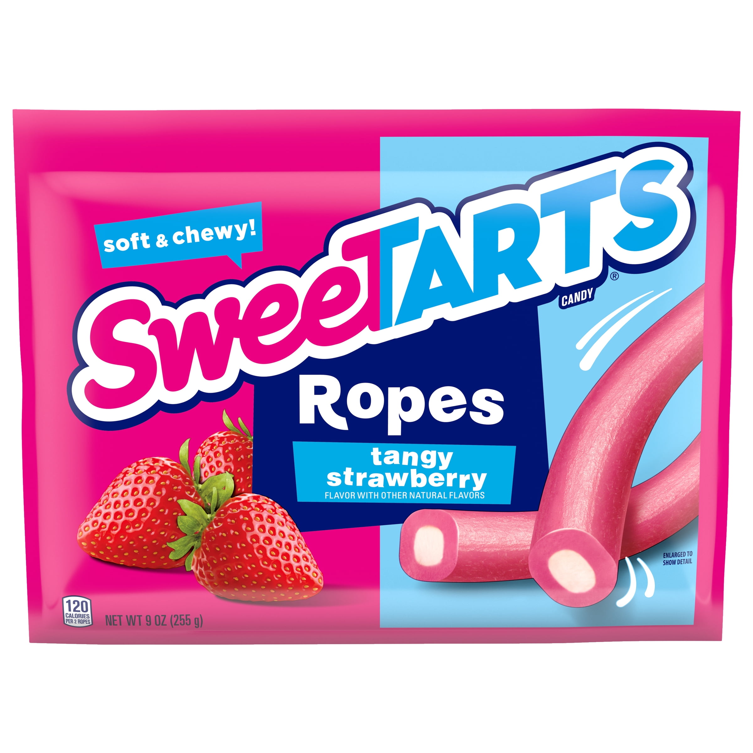 SweeTARTS Soft & Chewy Ropes Candy, Tangy Strawberry, 9 oz - Walmart.com