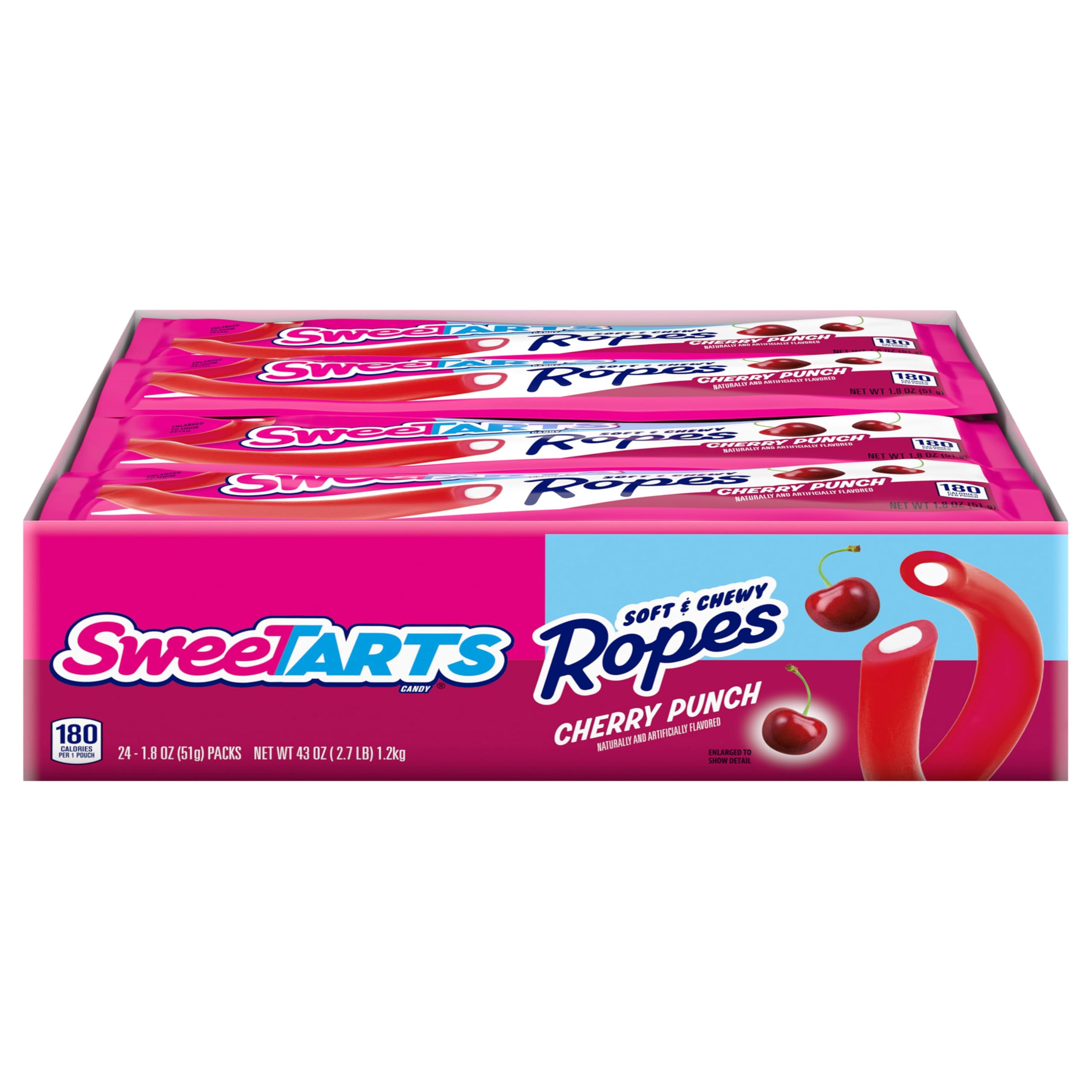 SweeTARTS Soft and Chewy MFF30 Ropes, Cherry Punch Flavor, 1.8 Ounce ...