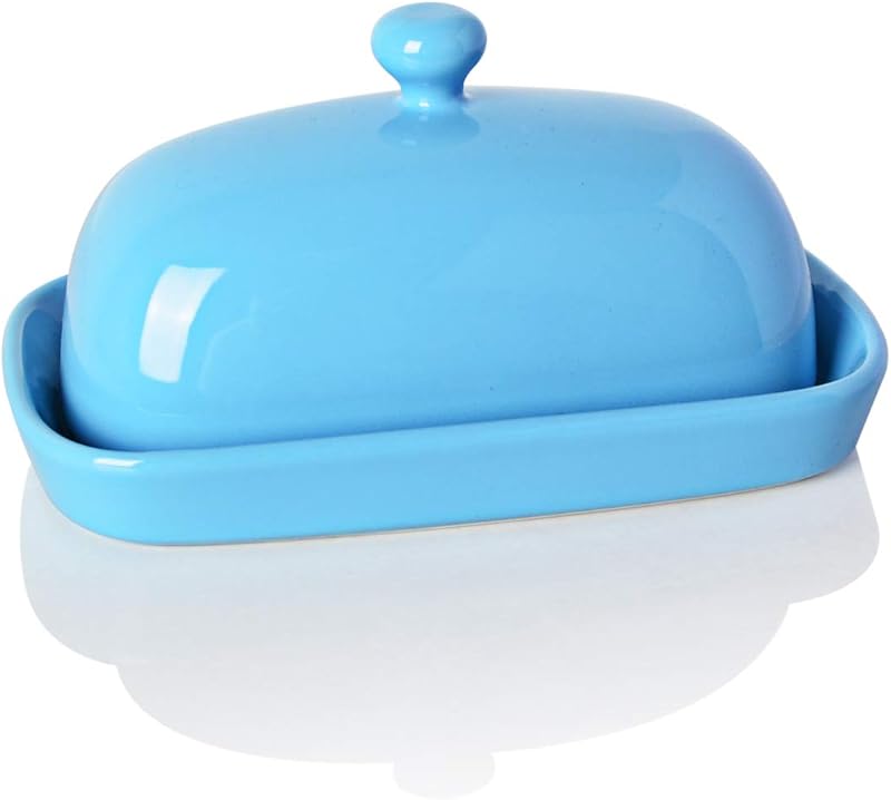 Sweejar Ceramic Butter Dish with Lid for Countertop,Porcelain Butter ...