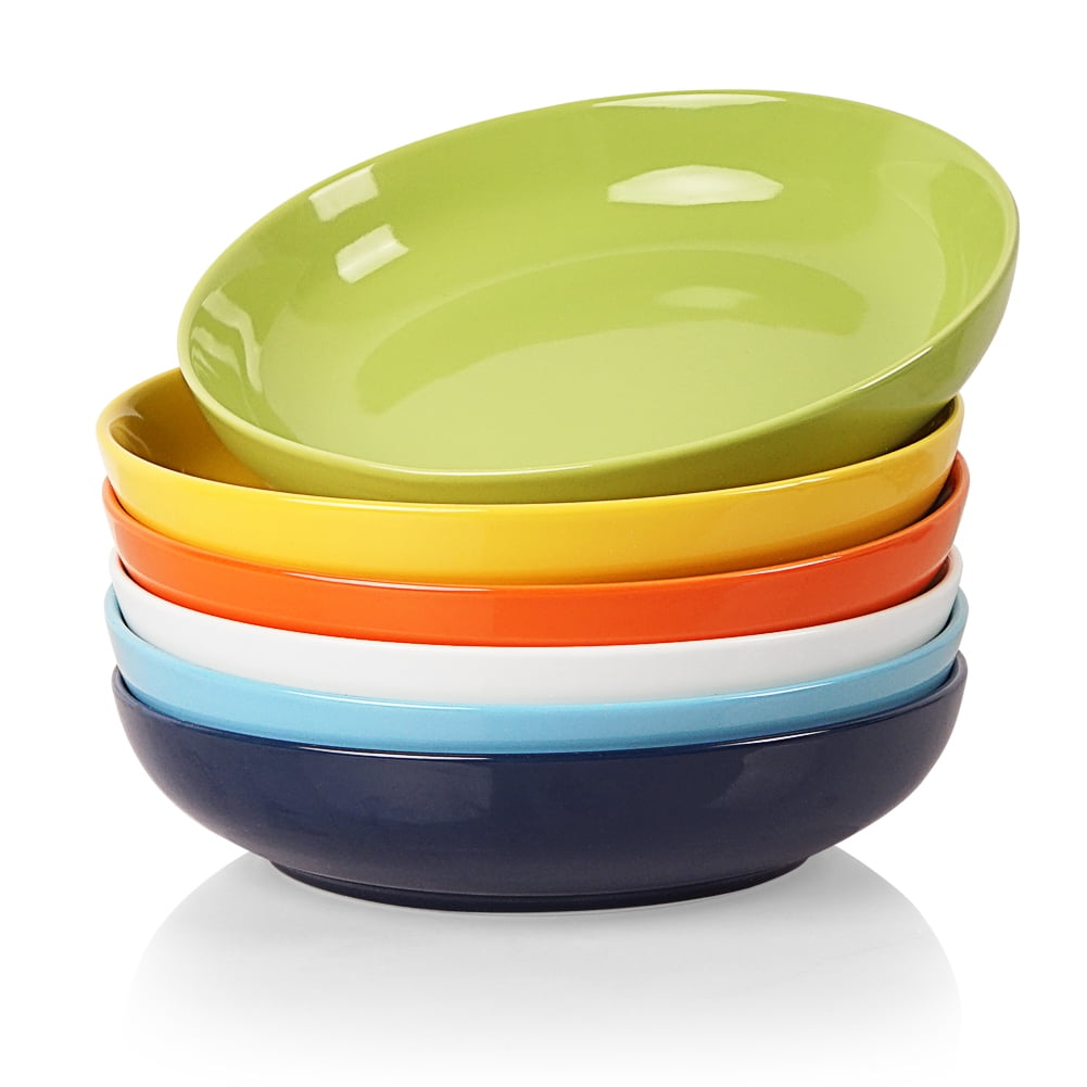 Sweejar Ceramic Pasta Bowls Set, 23 OZ for Salad, Soup, Cereal, Set of ...