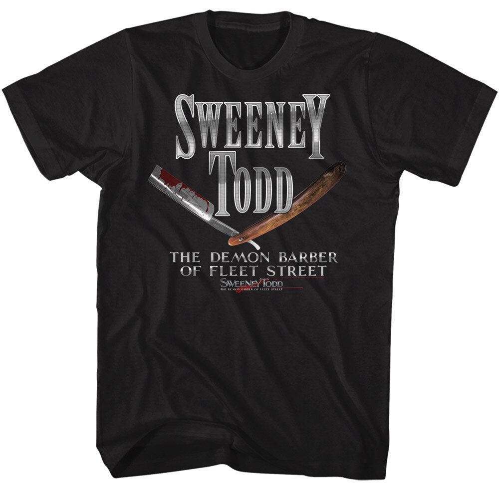 Sweeney Todd The Demon Barber of Fleet Street Logo Black Shirts ...