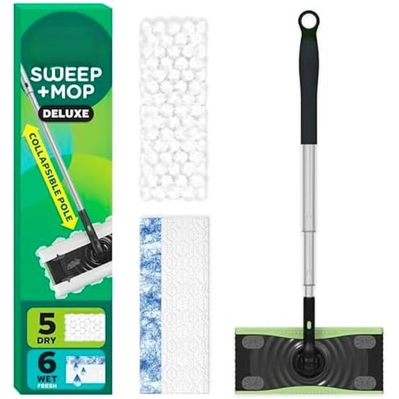 Sweep & Mop Deluxe 2-in-1 Multi-Surface Kit for Floor Cleaning ...
