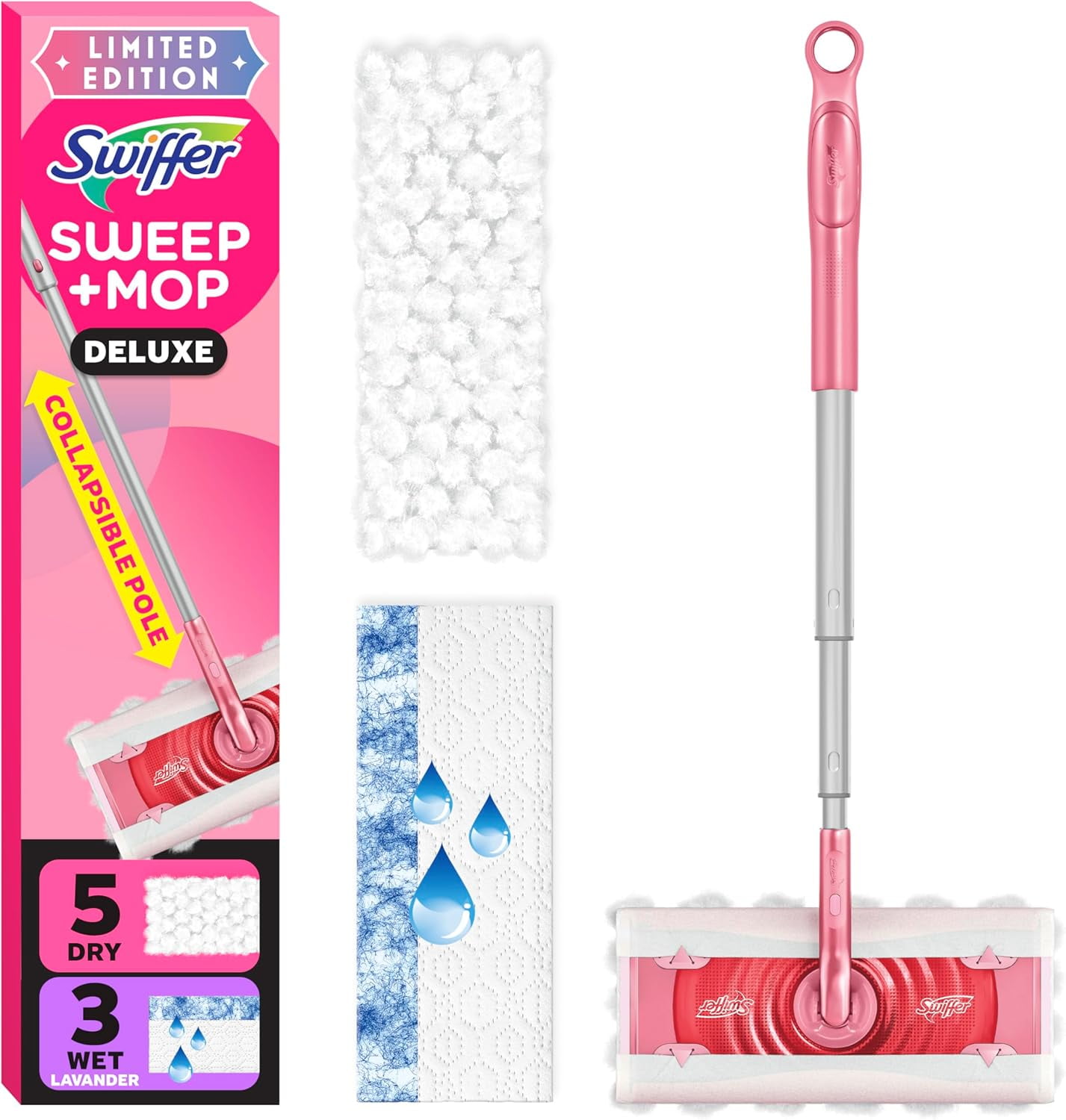Sweep and Mop Deluxe, Limited Edition Pink Wicked: for Good, 2-in-1 ...
