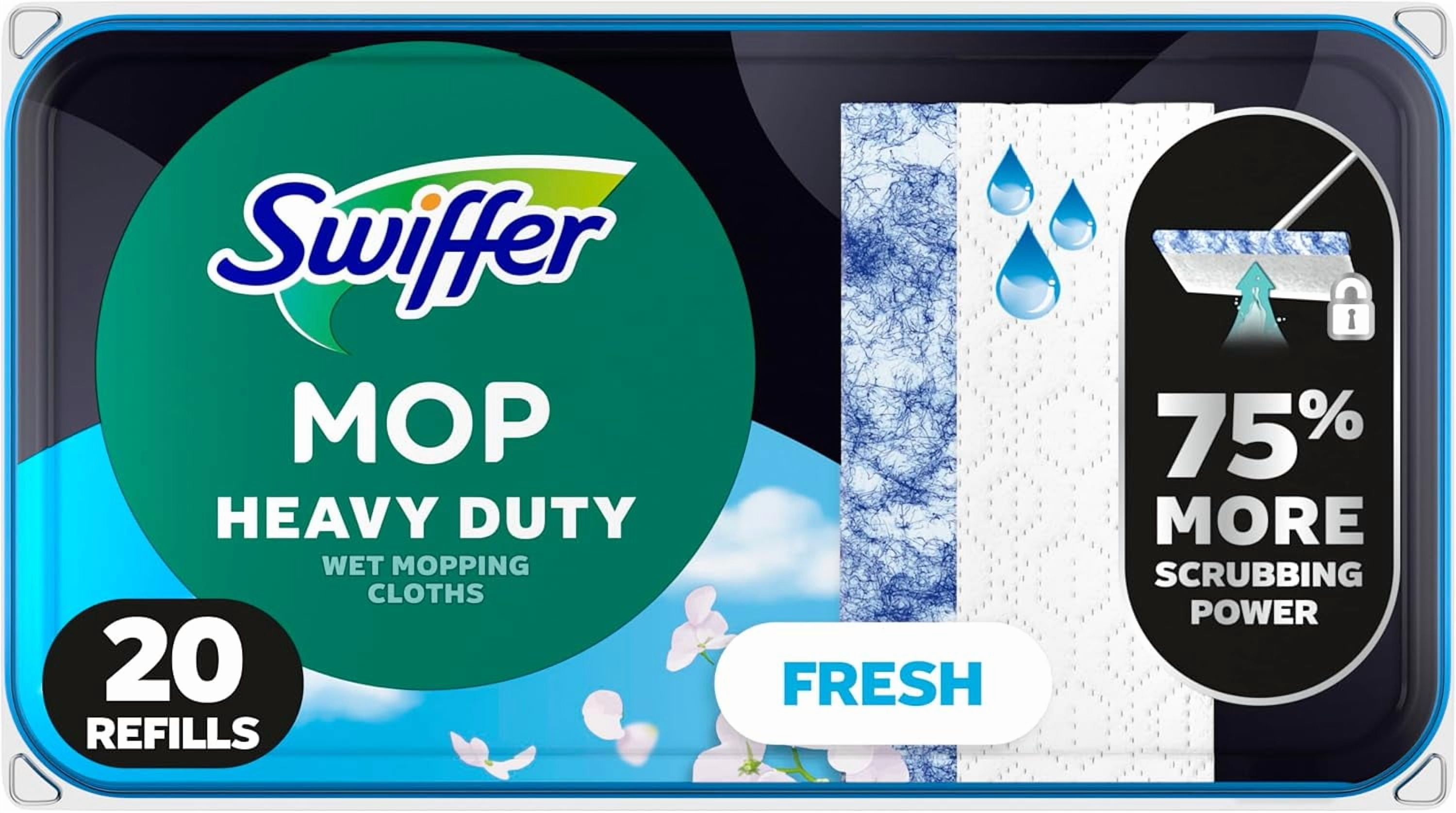 Sweep + Mop, Wet Pads Refill, Floor Cleaner, Cleaning Cloths, Heavy ...