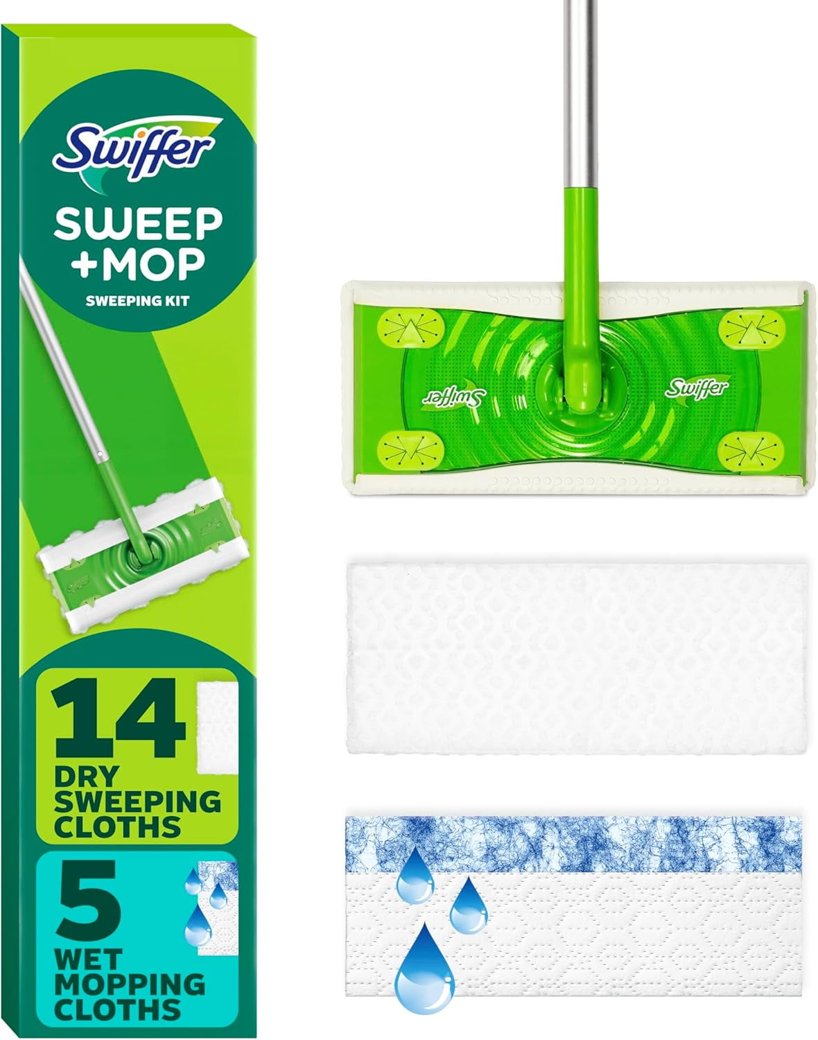 Sweeper 2-in-1 Dry + Wet Floor Mopping and Sweeping Kit, Multi-Surface ...