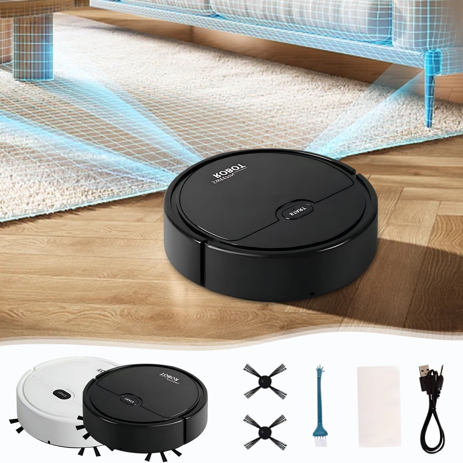 Sweeping Robotic Vacuum Cleaner Dry Wet Mopping Floor Carpet Floor ...