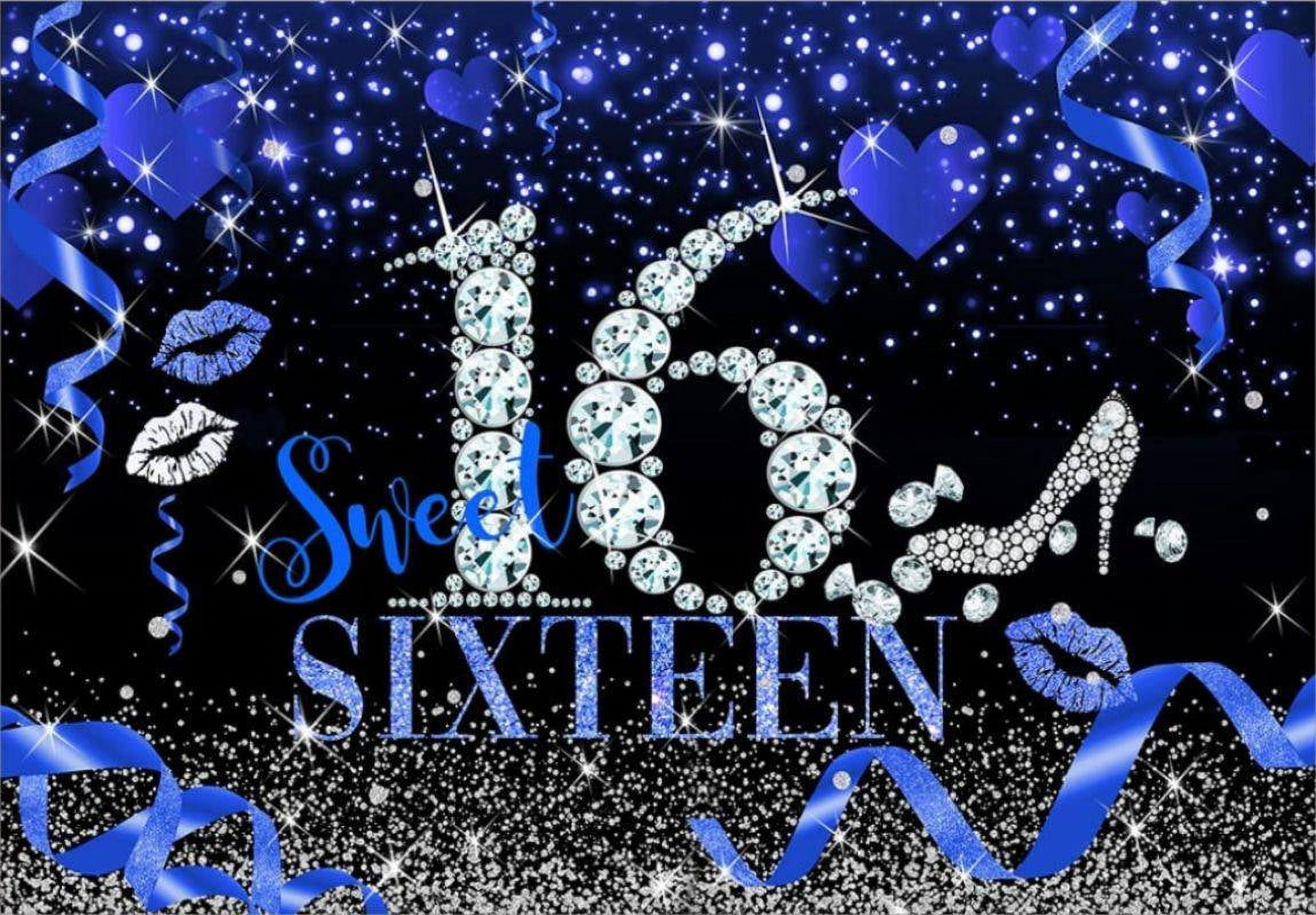 Sweet 16 Backdrop Neon Graffti s Crown Hot Pink Girl 16th Birthday ...