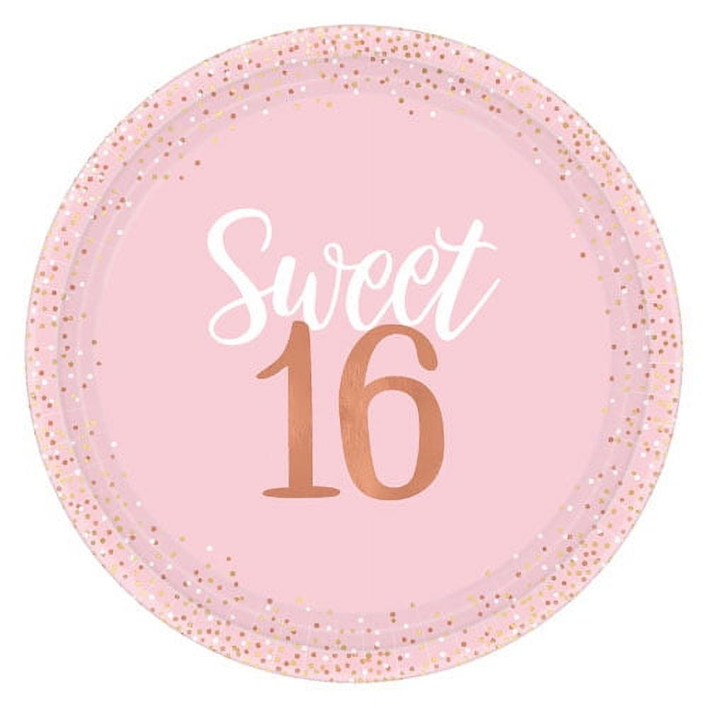 Sweet 16 'Blush' Extra Large Paper Plates (8ct) - Walmart.com