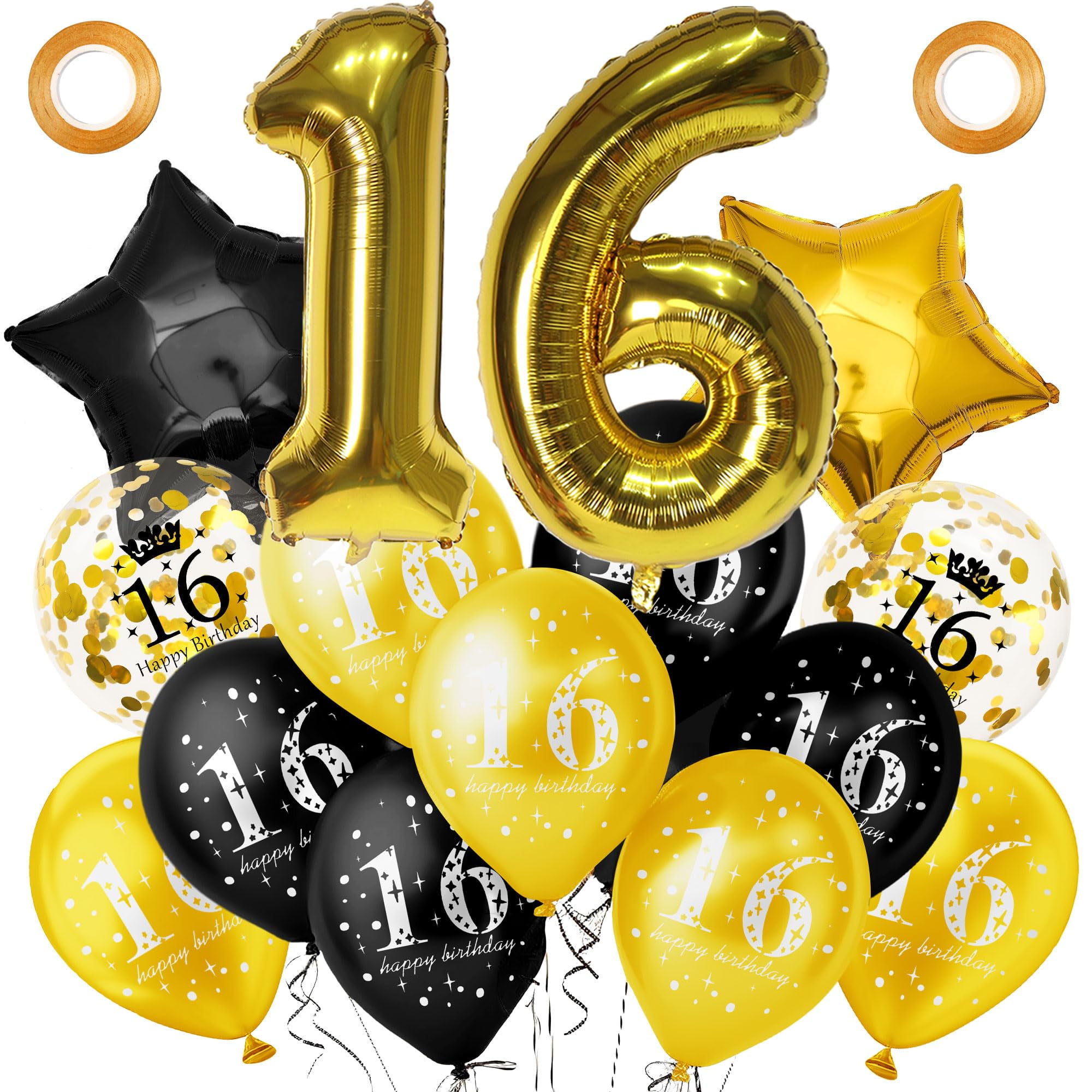 Sweet 16th Birthday Balloons Party Decorations including Number 16 ...
