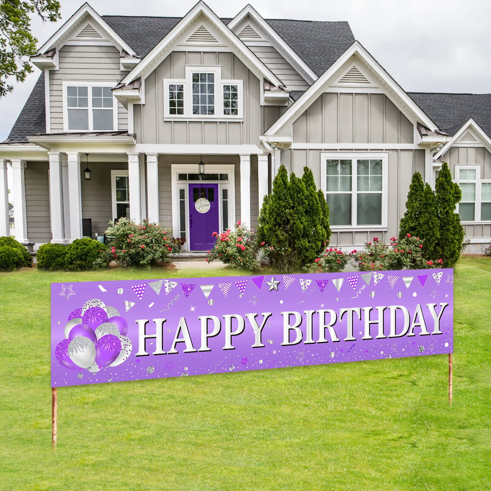 Sweet 16th Birthday Banner Decoration for Pink Rose Gold Happy Sixteen ...