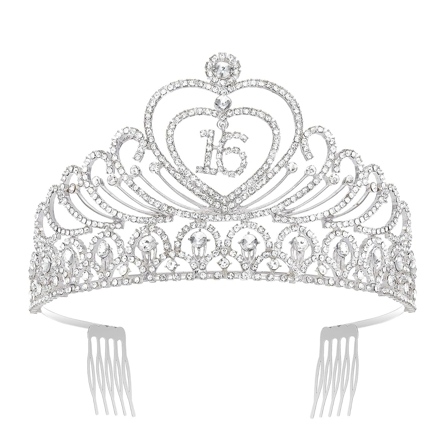 Sweet 16th Birthday Crown, Rhinestone 16 Birthday Tiara, Bday Party ...