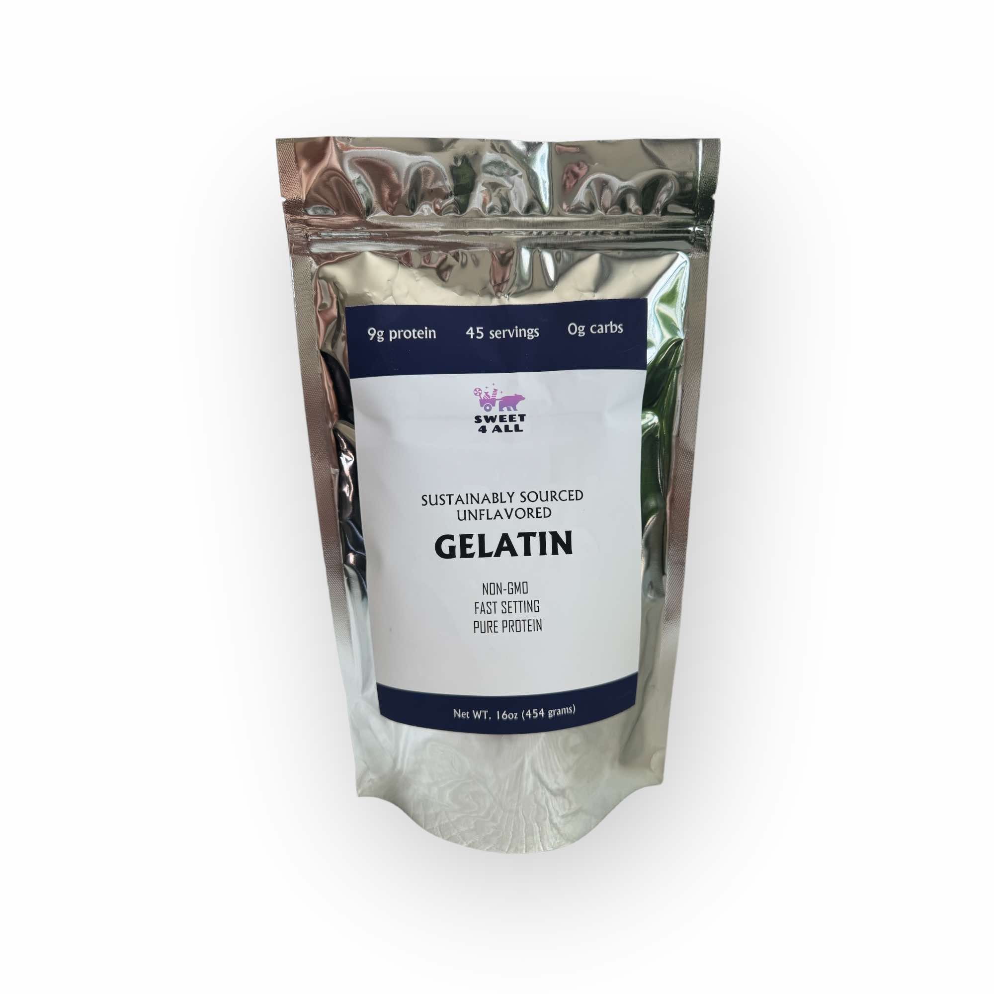 Sweet 4 All Premium Gelatin Powder - High Protein, Collagen, Unflavored ...