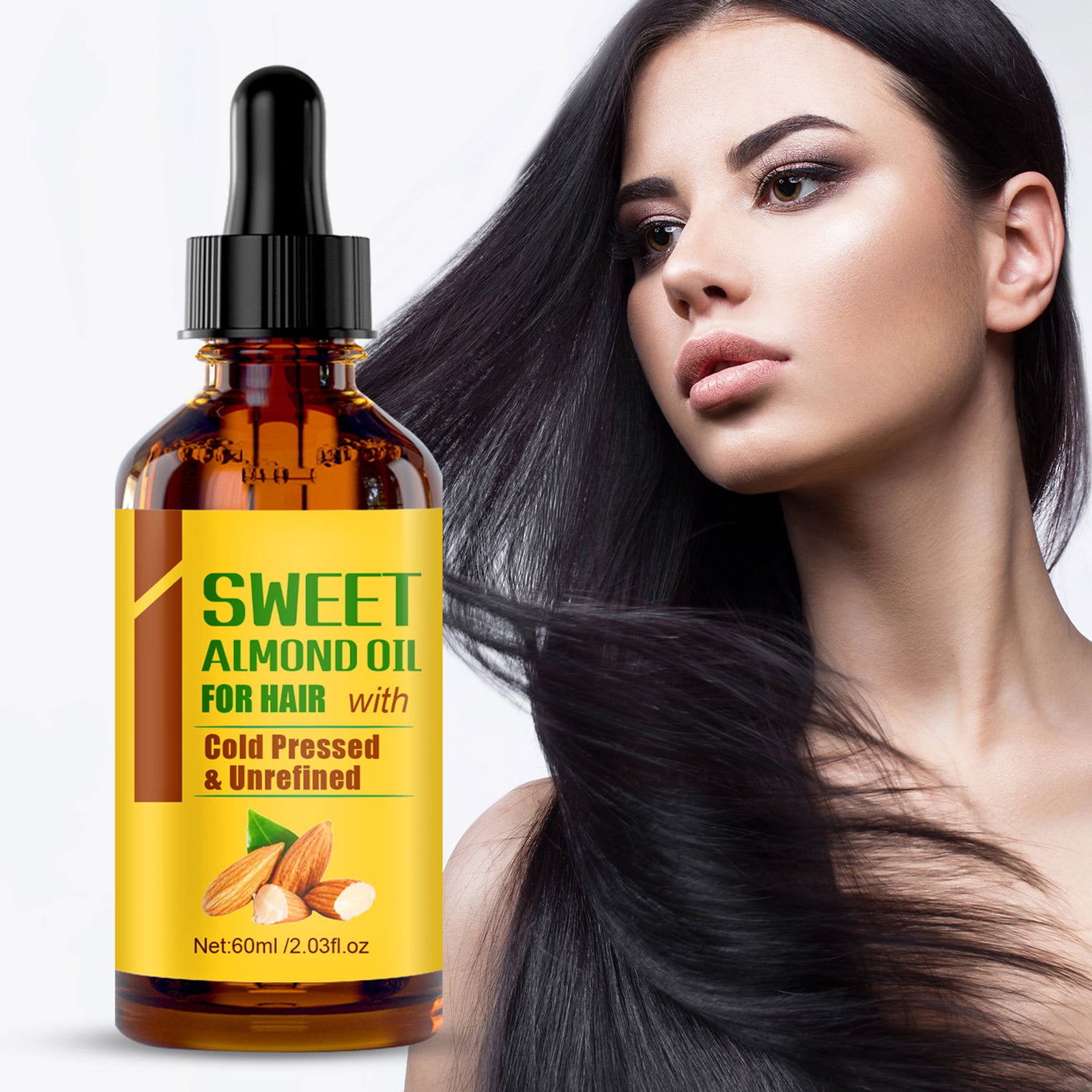 Sweet Almond Oil for Hair | Cold Pressed Unrefined Lightweight ...