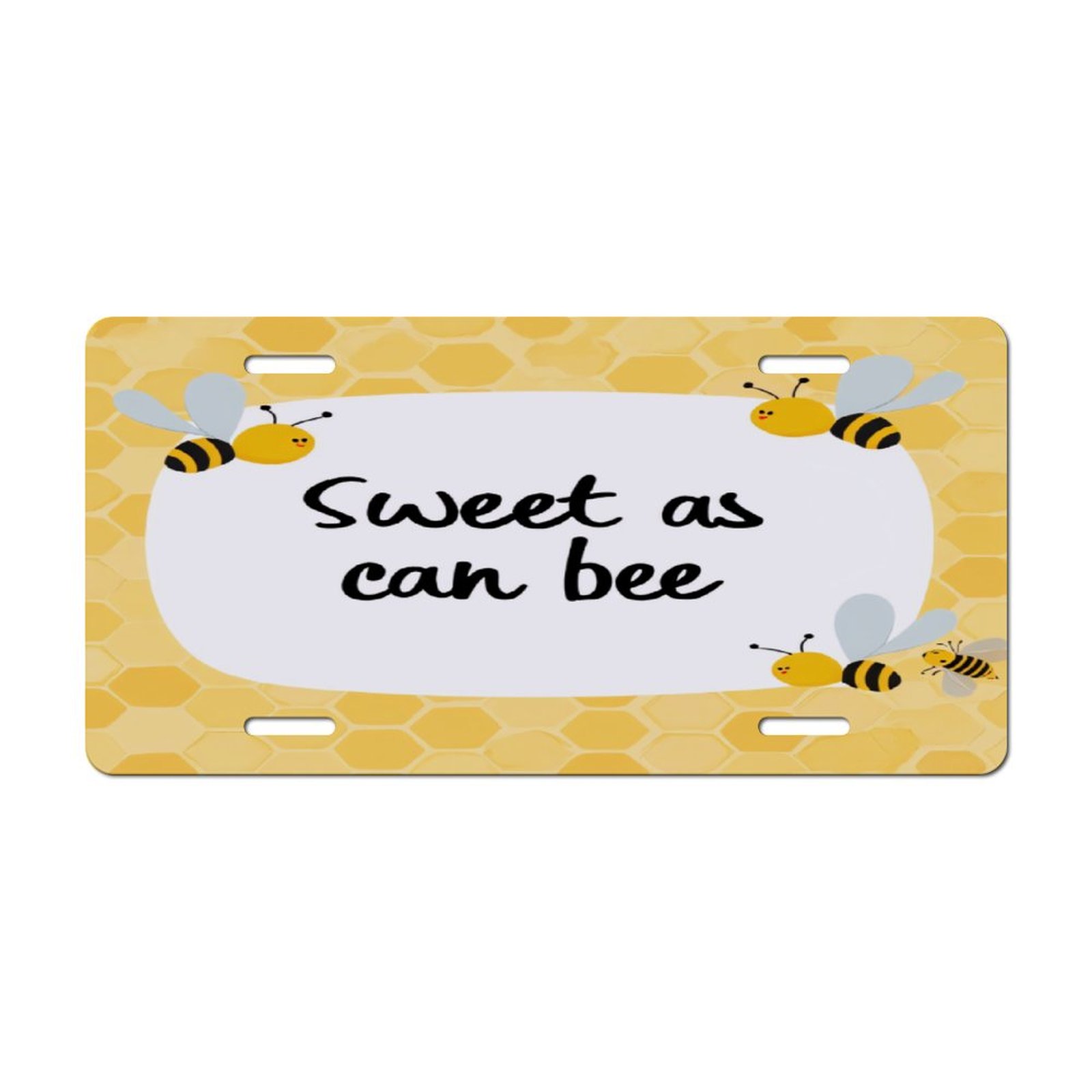 Sweet As Can Bee Car Decorative Front License Plate,Vanity Tag,Metal ...