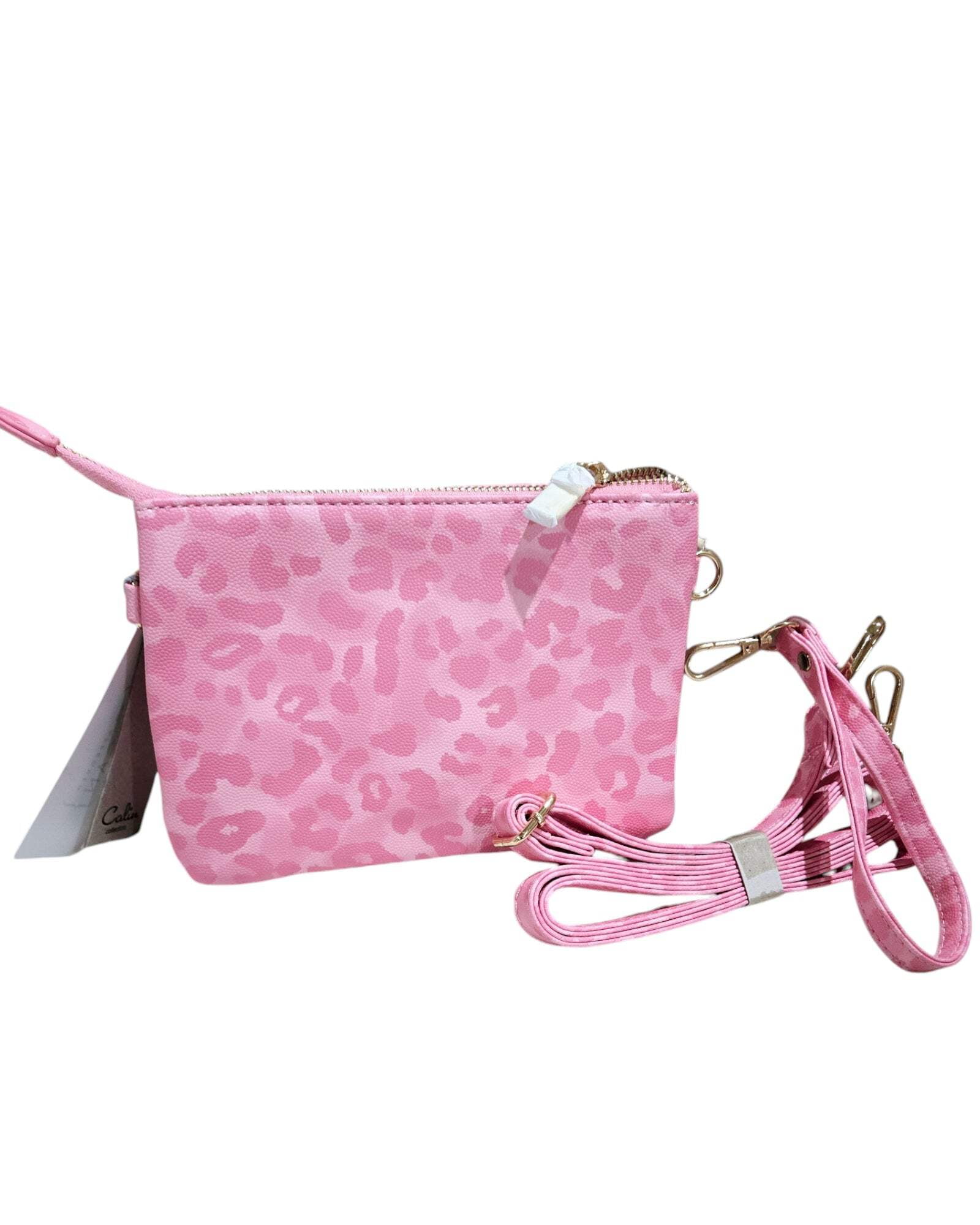 Sweet As Pink Leopard Crossbody Multi Compartment Purse - Walmart.com