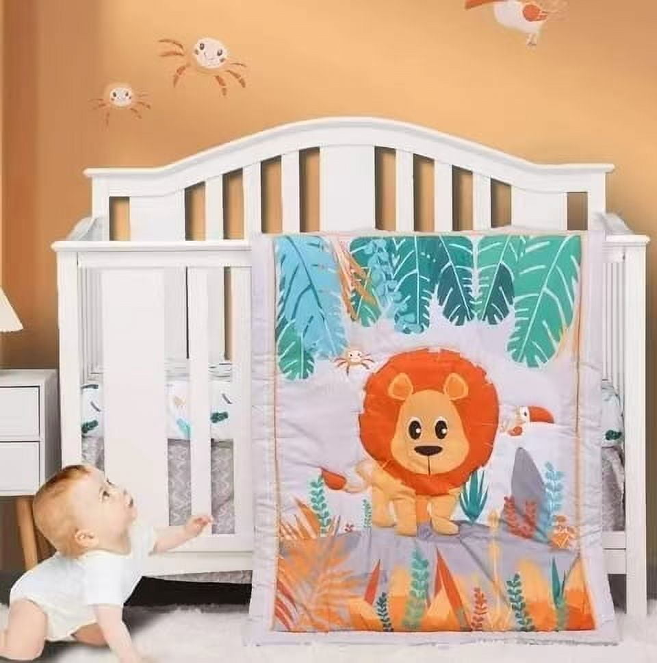 Sweet Baba 3-Piece Crib Bedding Sets for Girls, Cunas para Bebes, Pink ...