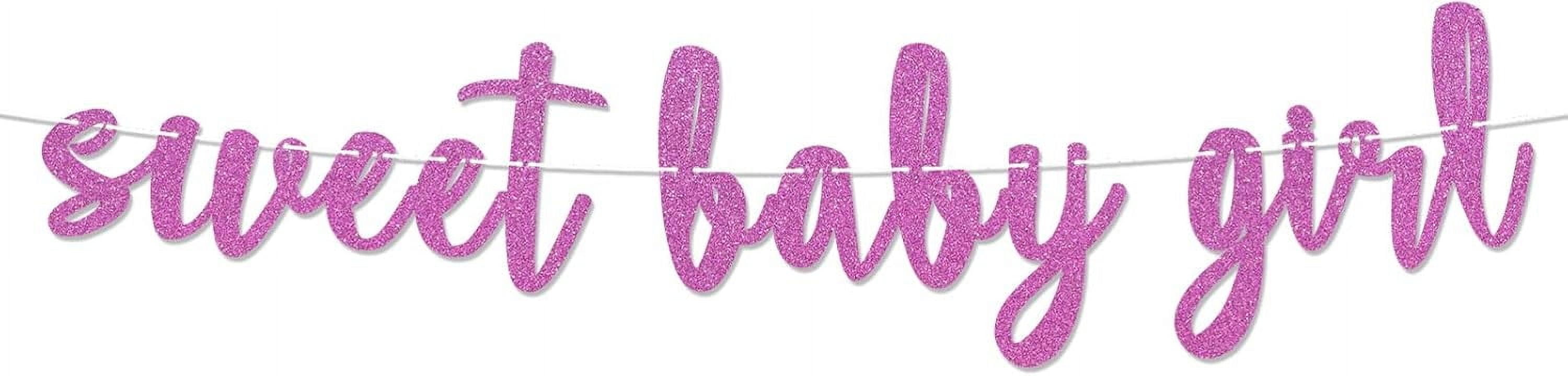 Sweet Baby Girl Banner - Girl Baby Shower Gender Reveal Party ...