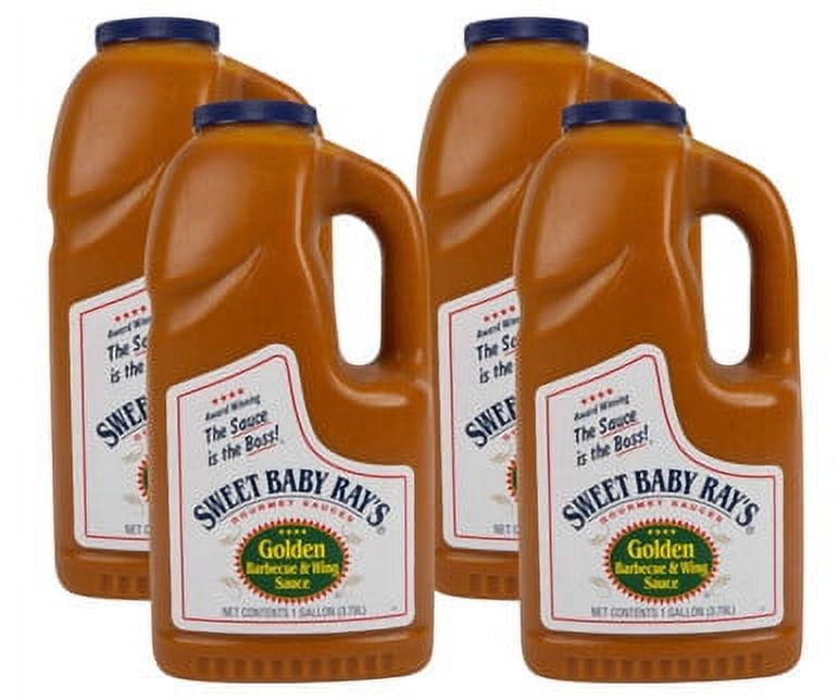 Sweet Baby Ray's Golden BBQ & Wing Sauce, 1 Gallon, 4-Pack Case - Sweet ...